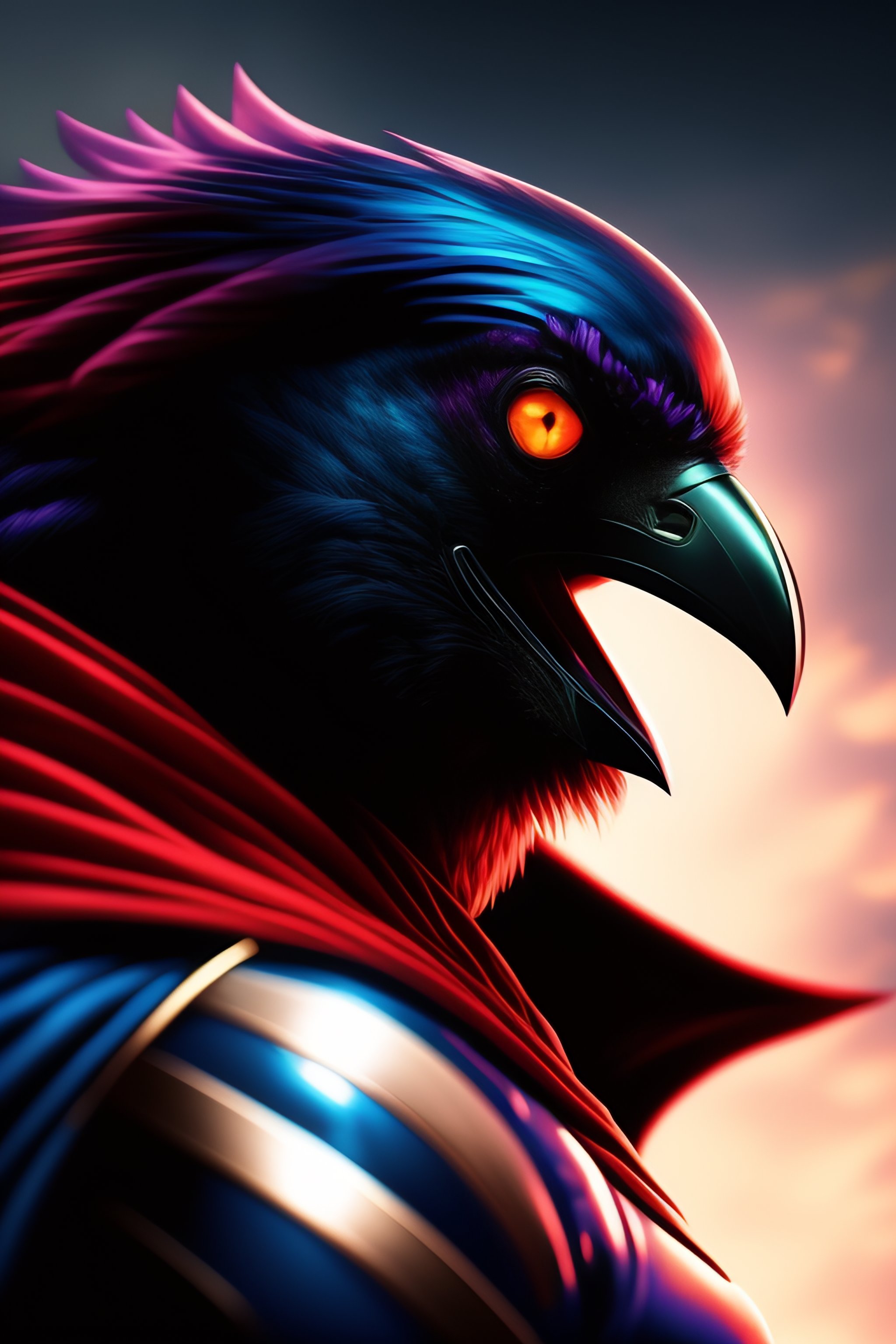 Lexica - Monster crow superhero art by alex ross 4k hd