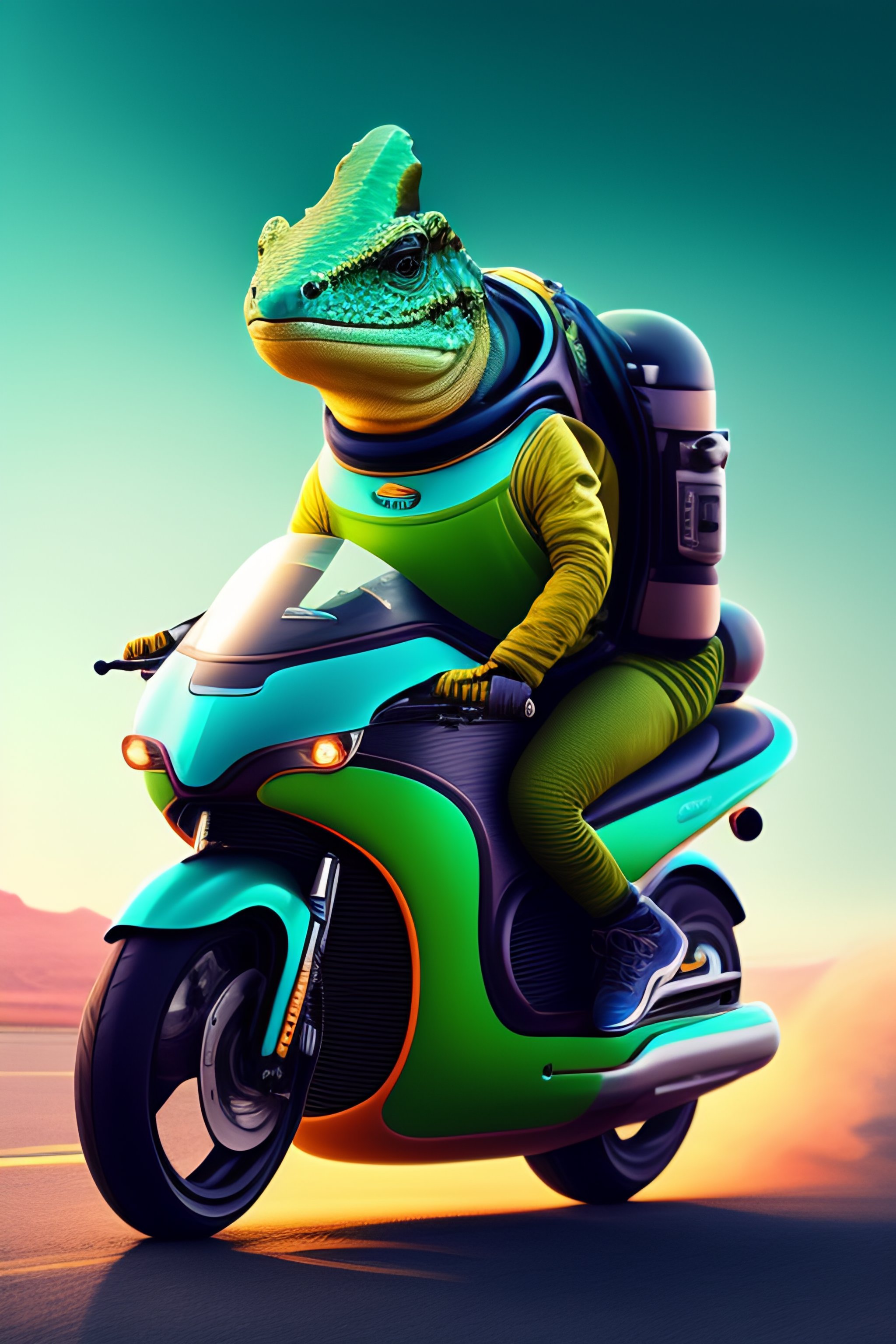 Lexica - Slug alien lizard stingray child space suit vapor wave snake ...