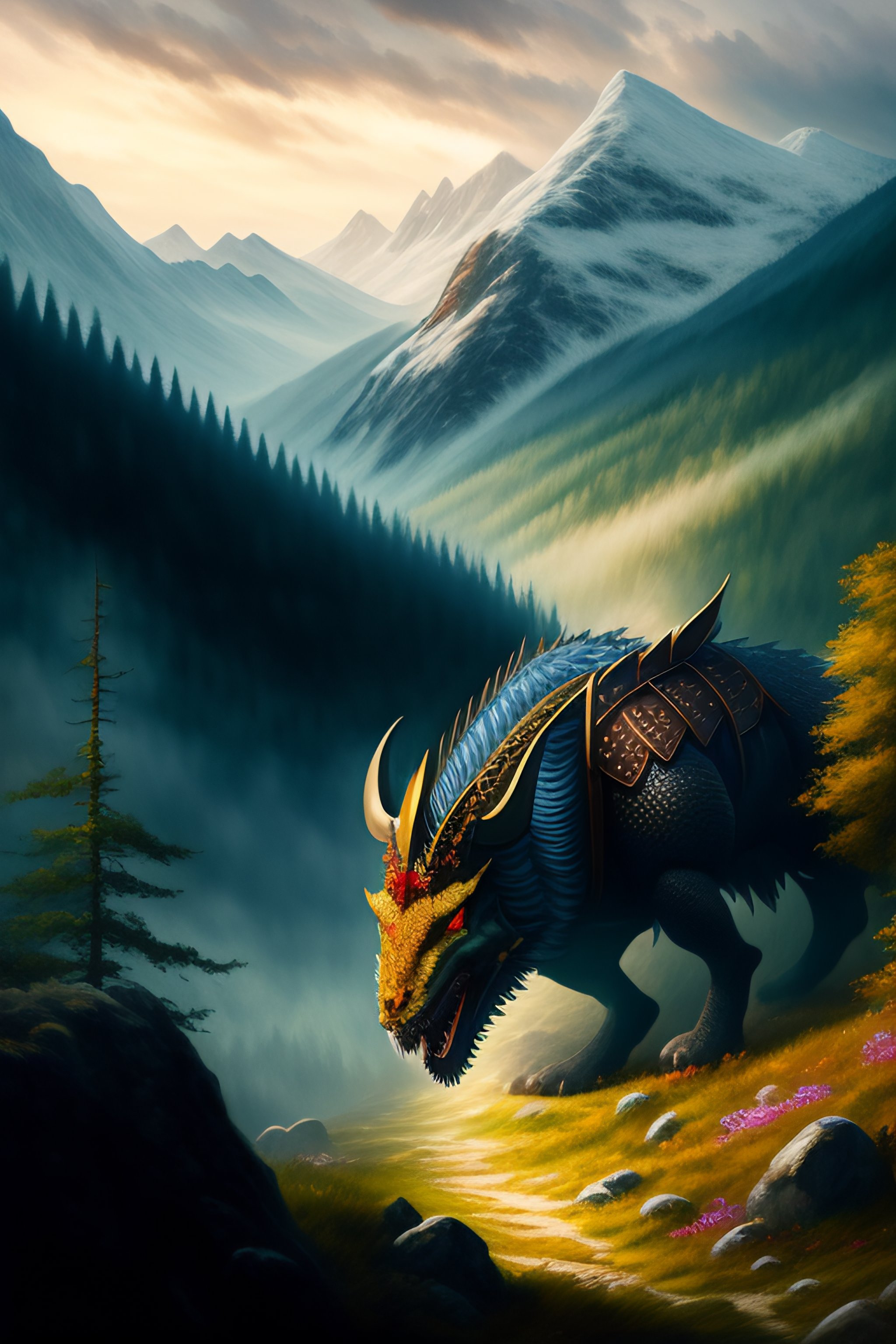 Lexica - Impressionist painting of ancient English knight fighting a ...