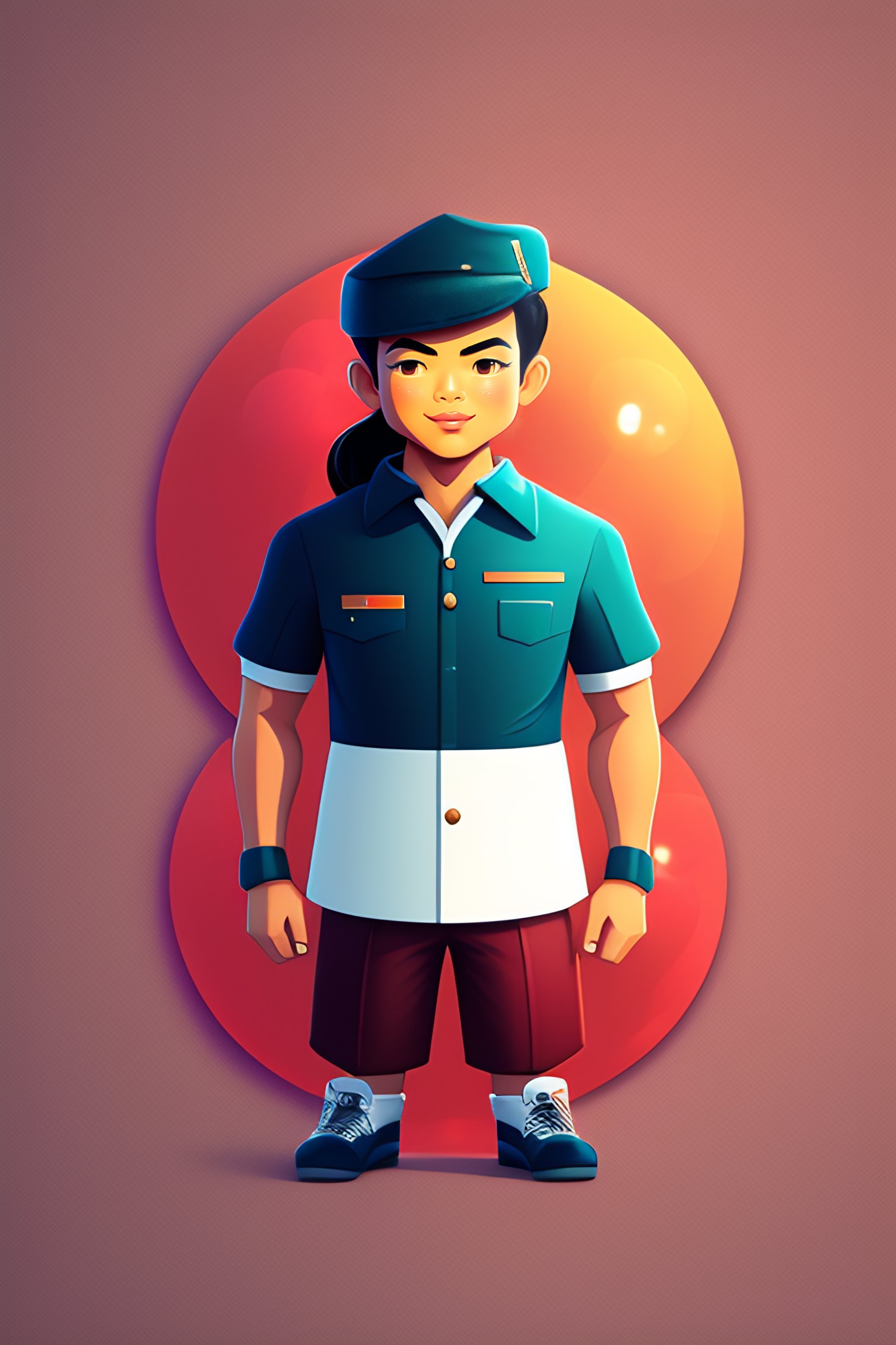 Lexica - Create a 2d Filipino Character with a white background