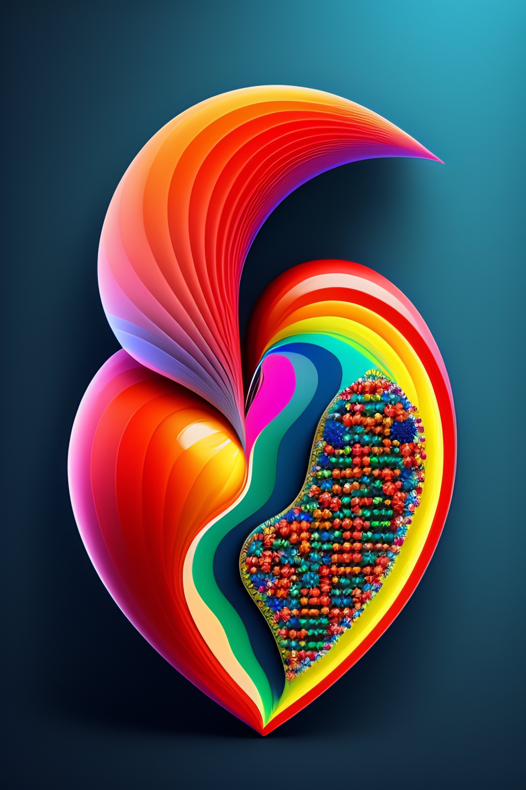 Lexica - 3D pixel human heart, japanese, happiness, cute, space background
