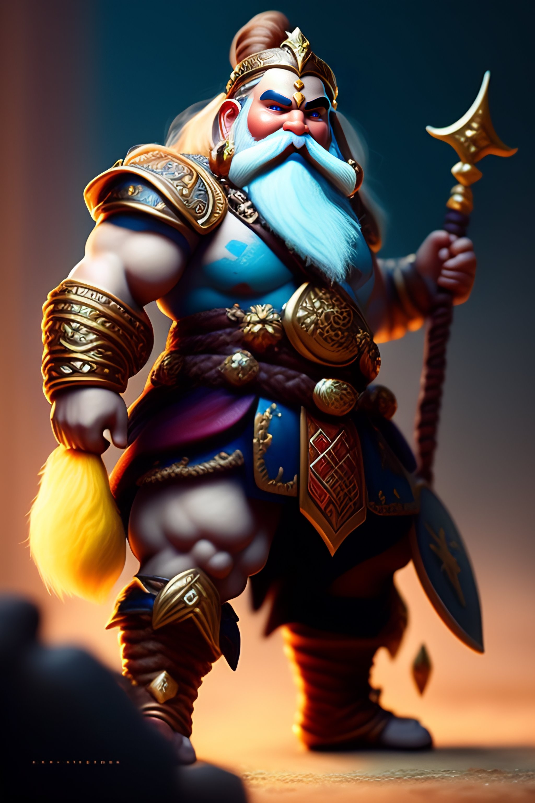 Lexica - Dwarf genie warrior