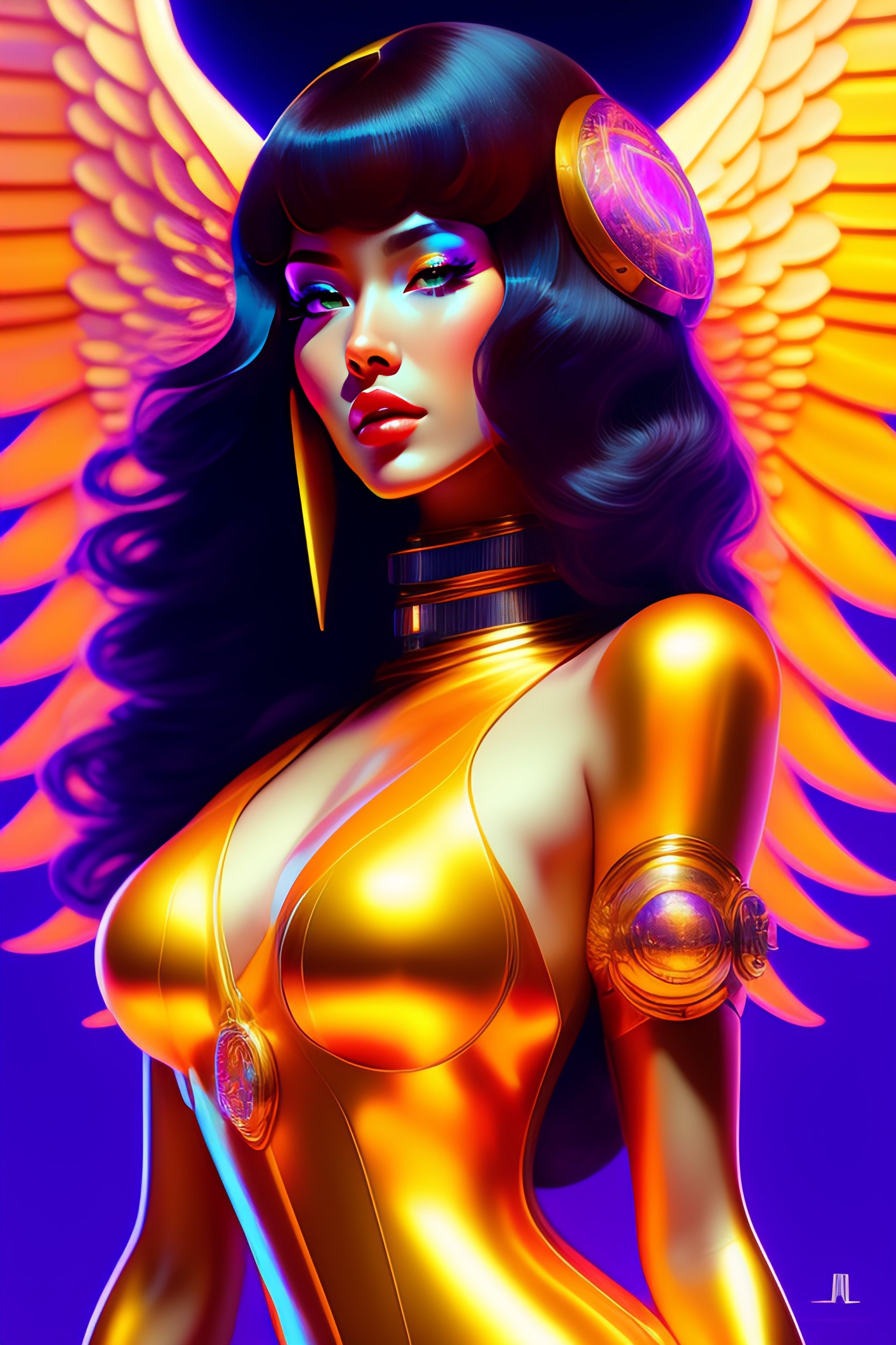 Lexica - A cybernetic sexy nun, vaporwave aesthetic, colorful ...