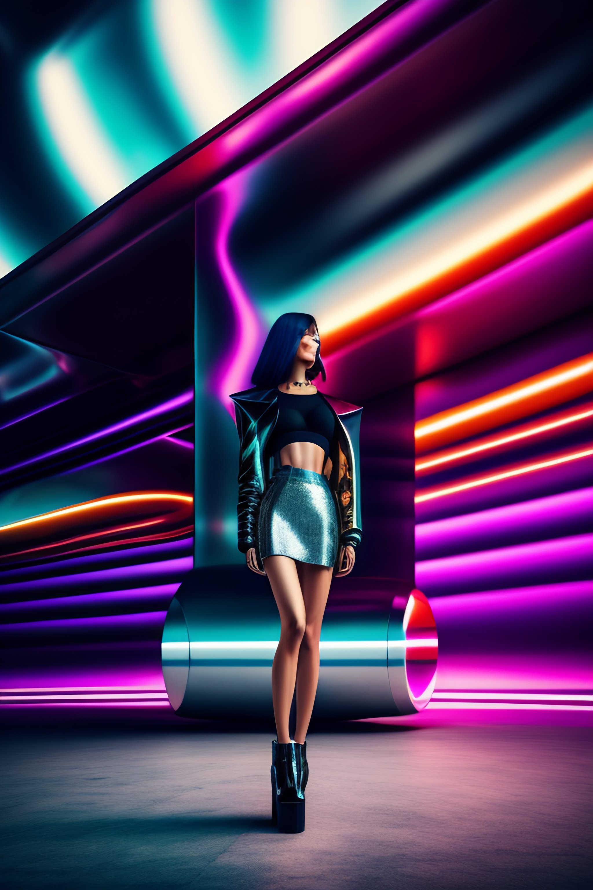 Lexica - Ultra hd! Realistic! abstract, edgy girl, full body, platform ...
