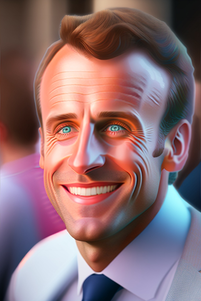 Lexica - A stunning intricate full color portrait of a emmanuel macron ...