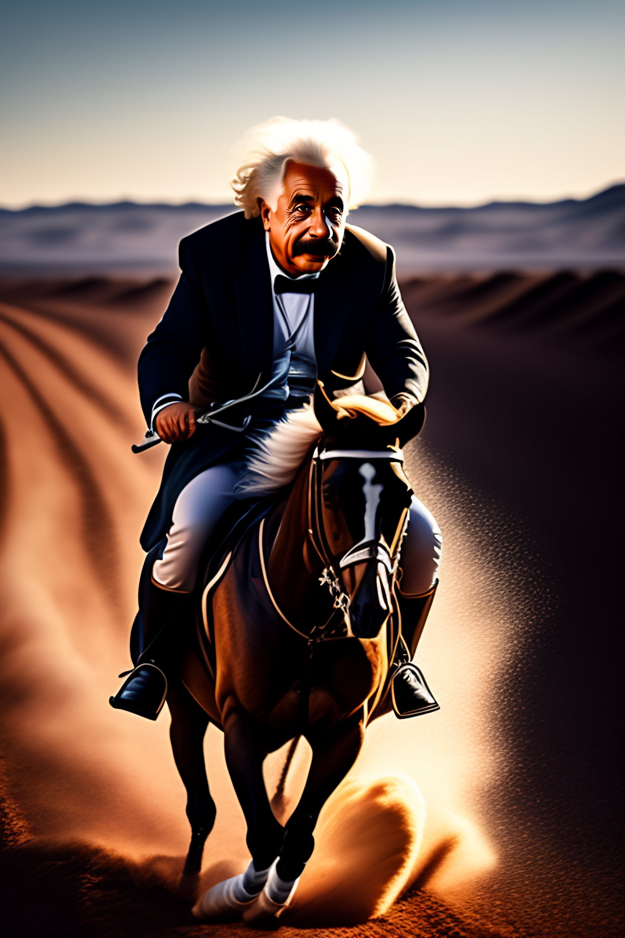 Lexica - Einstein riding