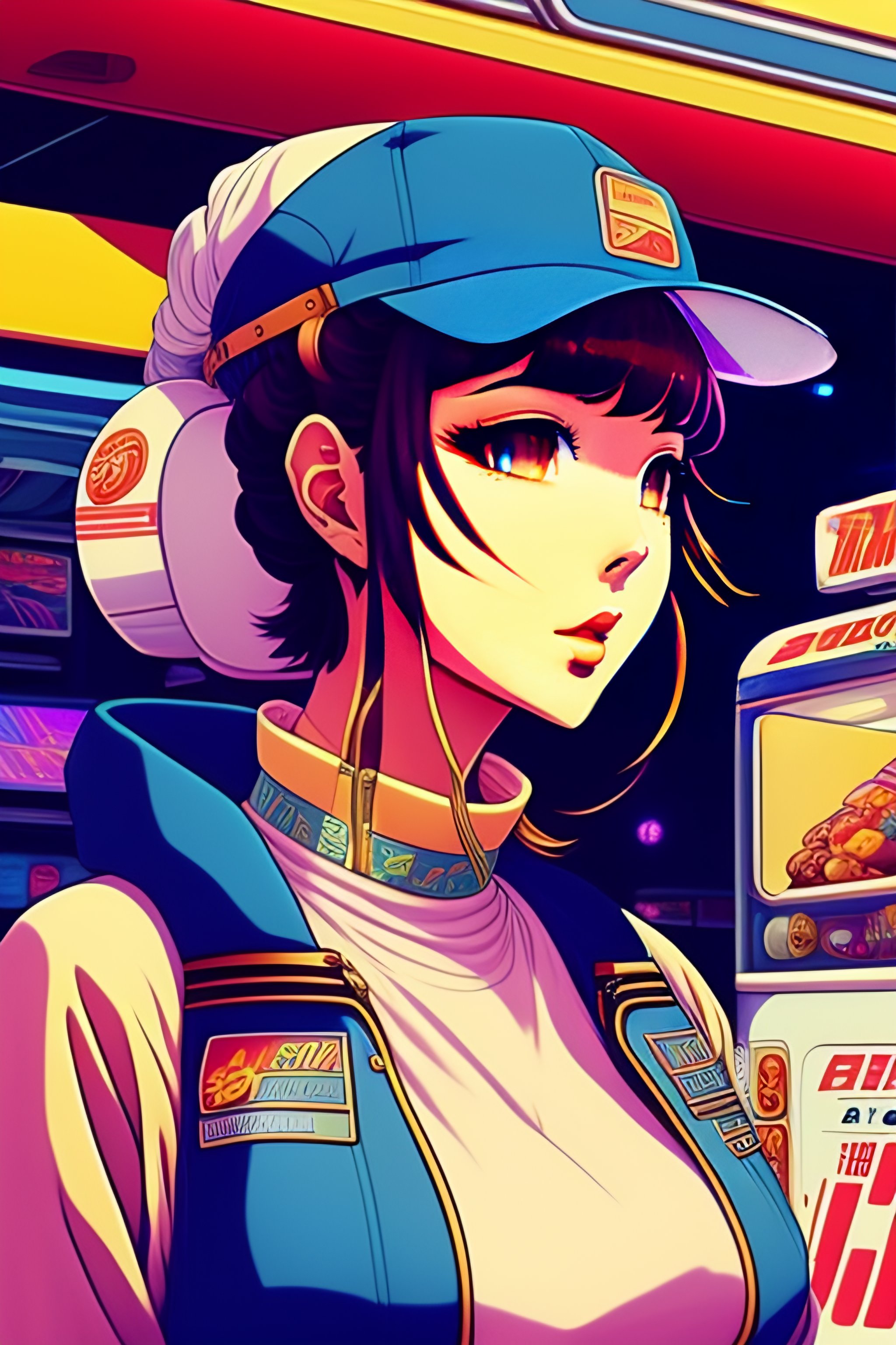 Lexica - In the style of 90's vintage. anime art of a stylish sci-fi ...