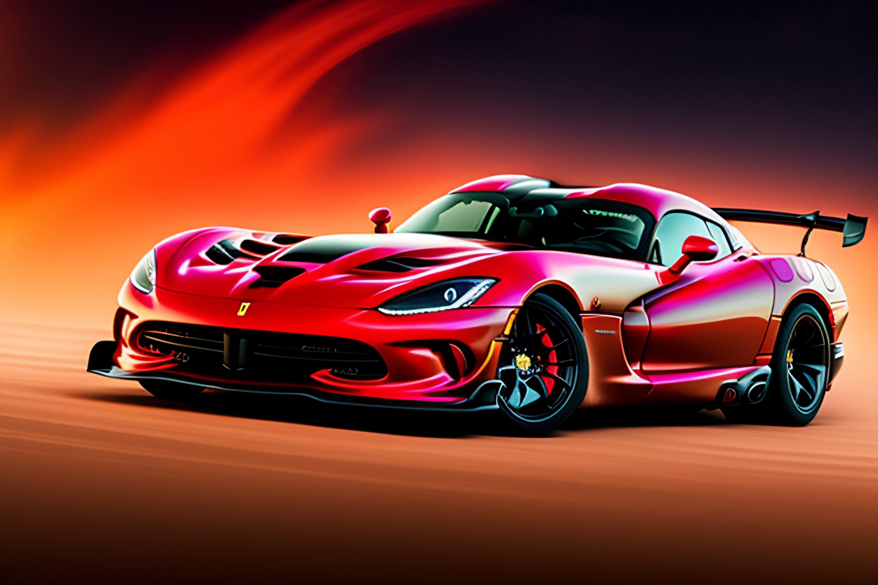 Lexica - Dodge viper racing ferrari in mars