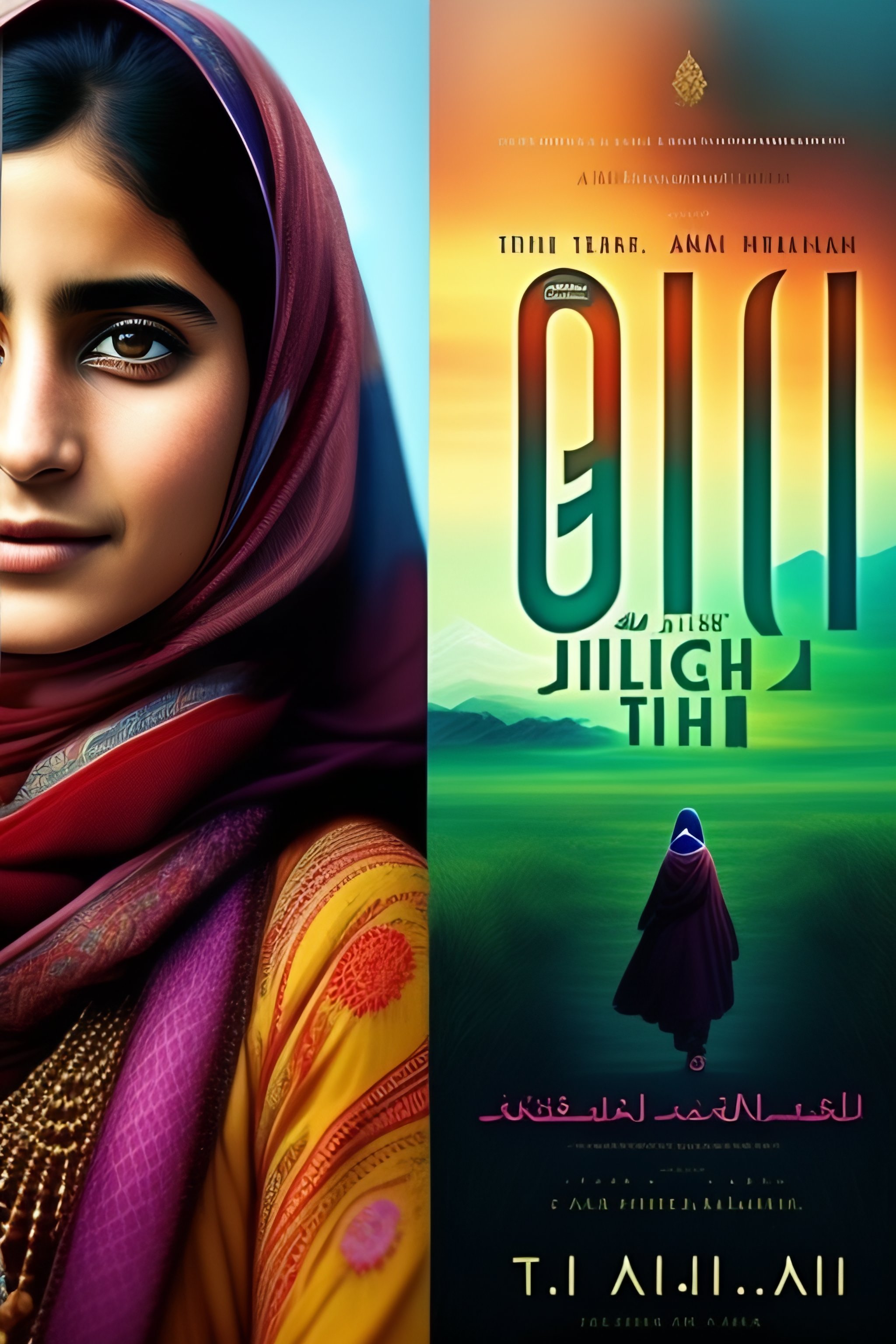 Lexica - Book cover of a novel title a girl in the wrong tribe, afghani ...
