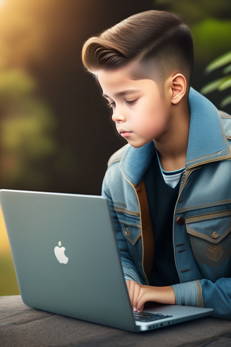 Lexica - Boy age 20, cool boy, Using laptop, he looks concentrate, landscape image