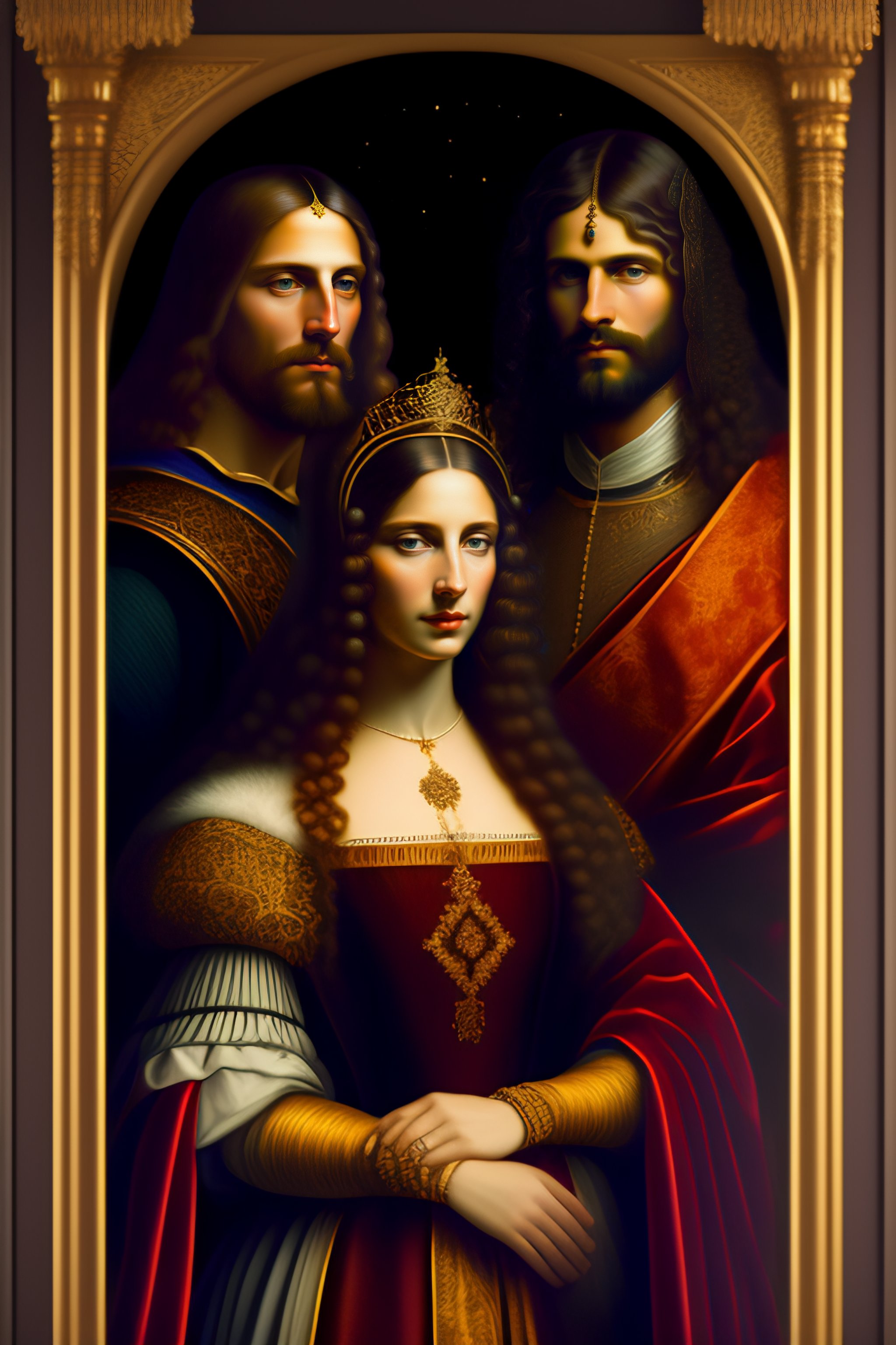 Lexica - Portrait of Medieval Royalty, synthesizers, Moody, night, moon ...