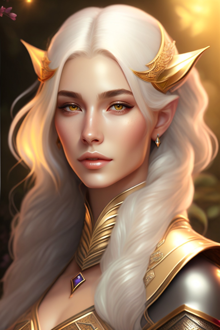 Lexica - Light Elf, high growth, Long hair, light silver hair ...