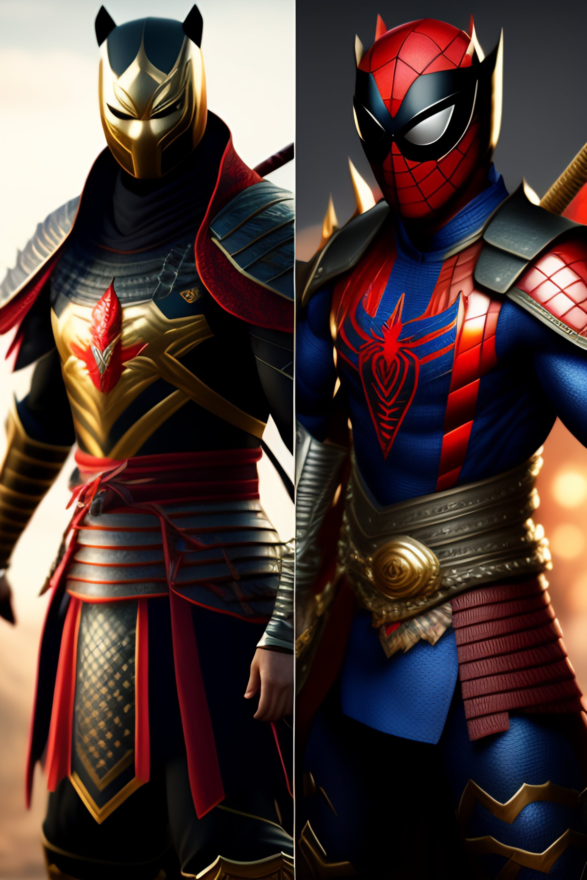 Lexica - Full samurai armor dynasty warrior spiderman , 8k