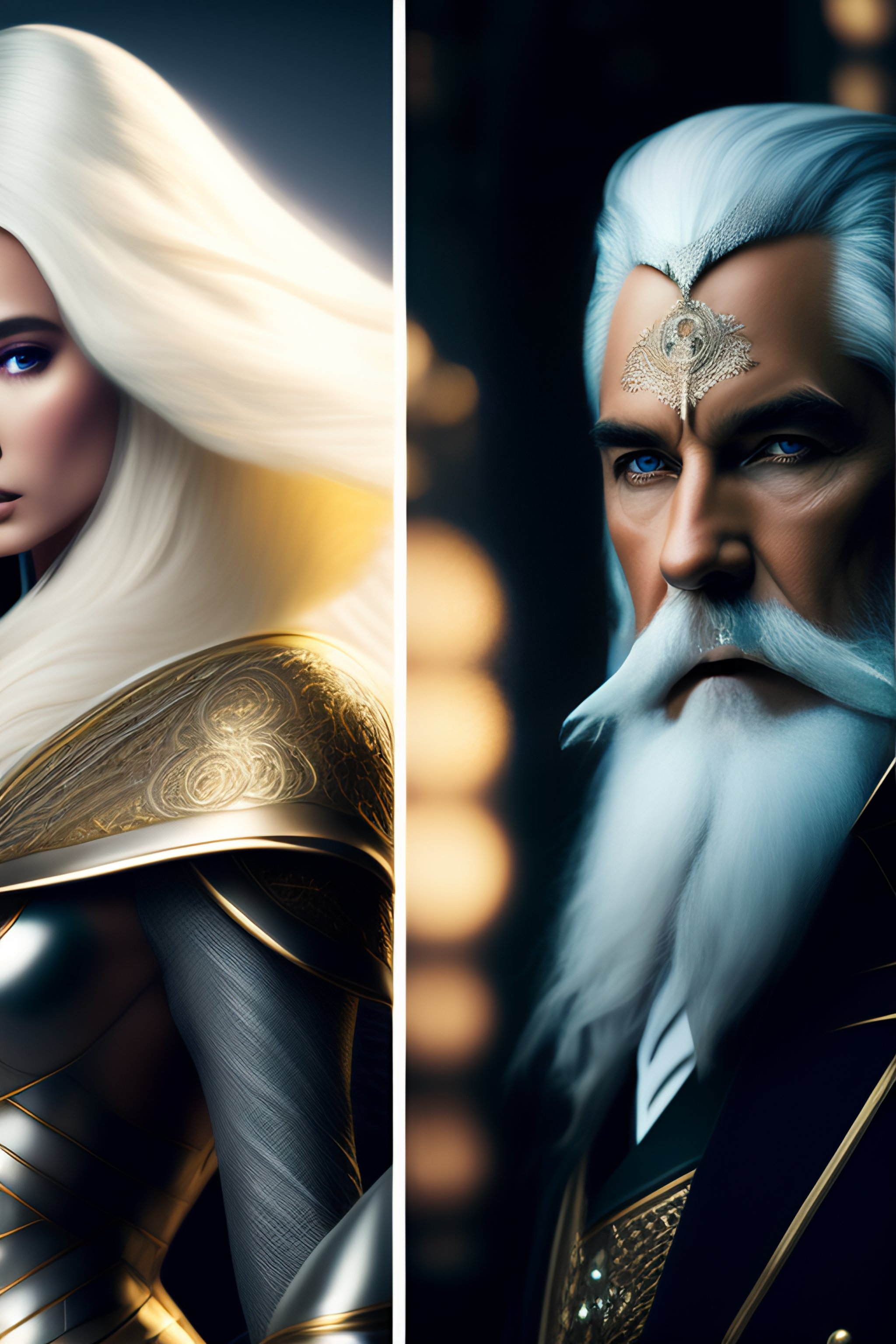 Lexica - Ultra-sharp photography of silver hair gandalf white wizard by ...