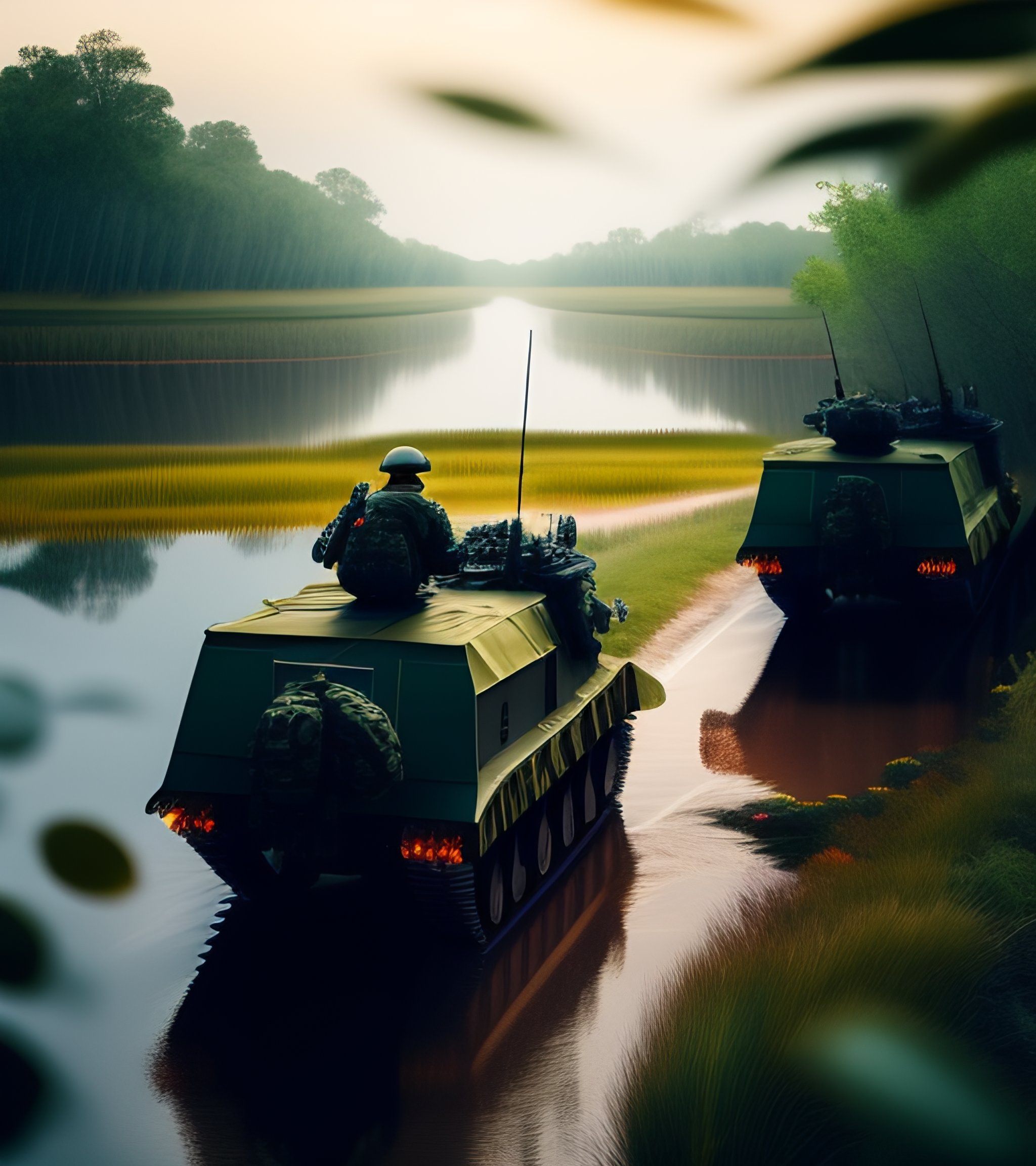 Lexica - A military division sneaking through a swamp