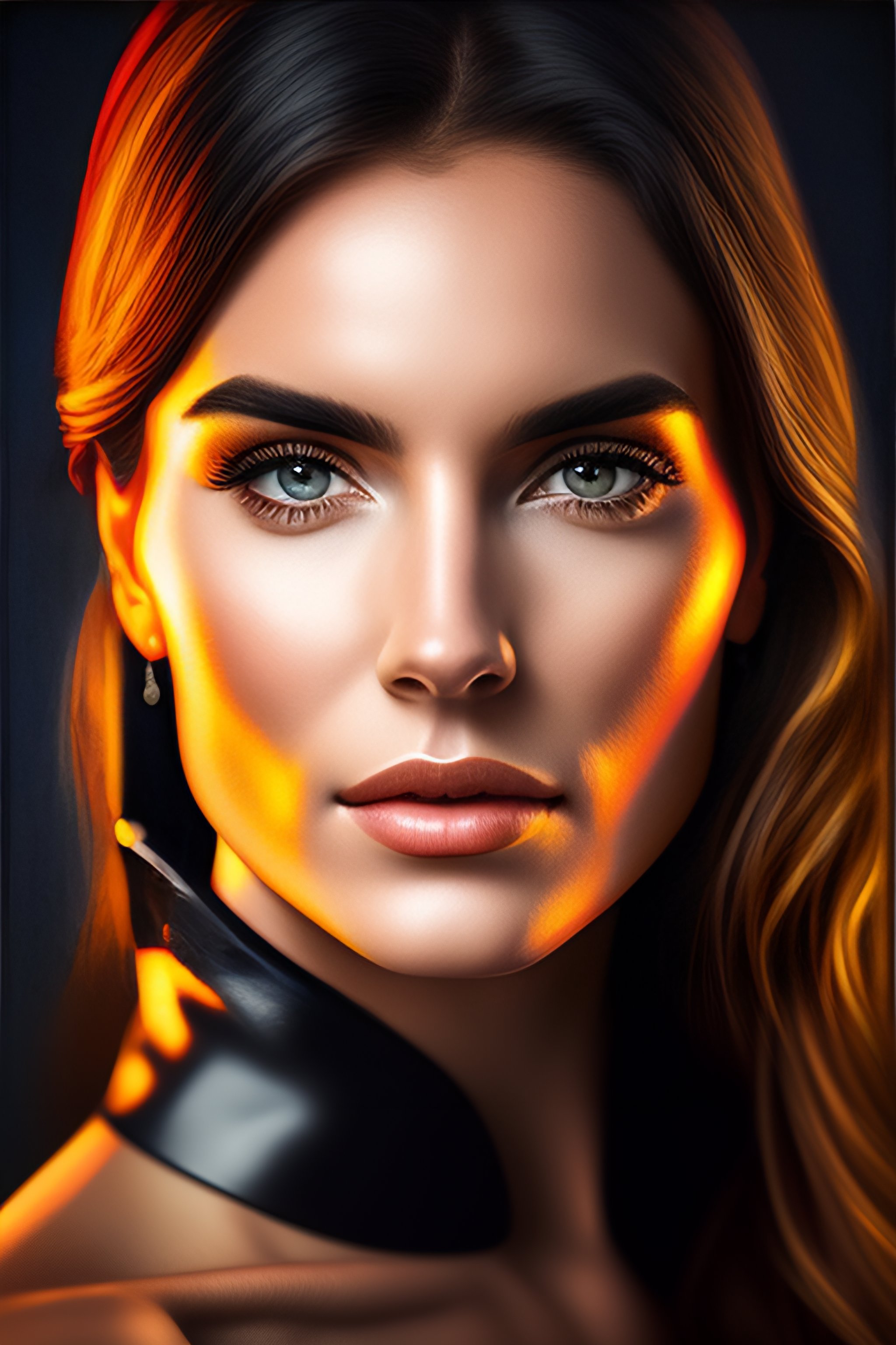 Lexica - Protrait of a woman face 8k 35mm eyes focus matte painting