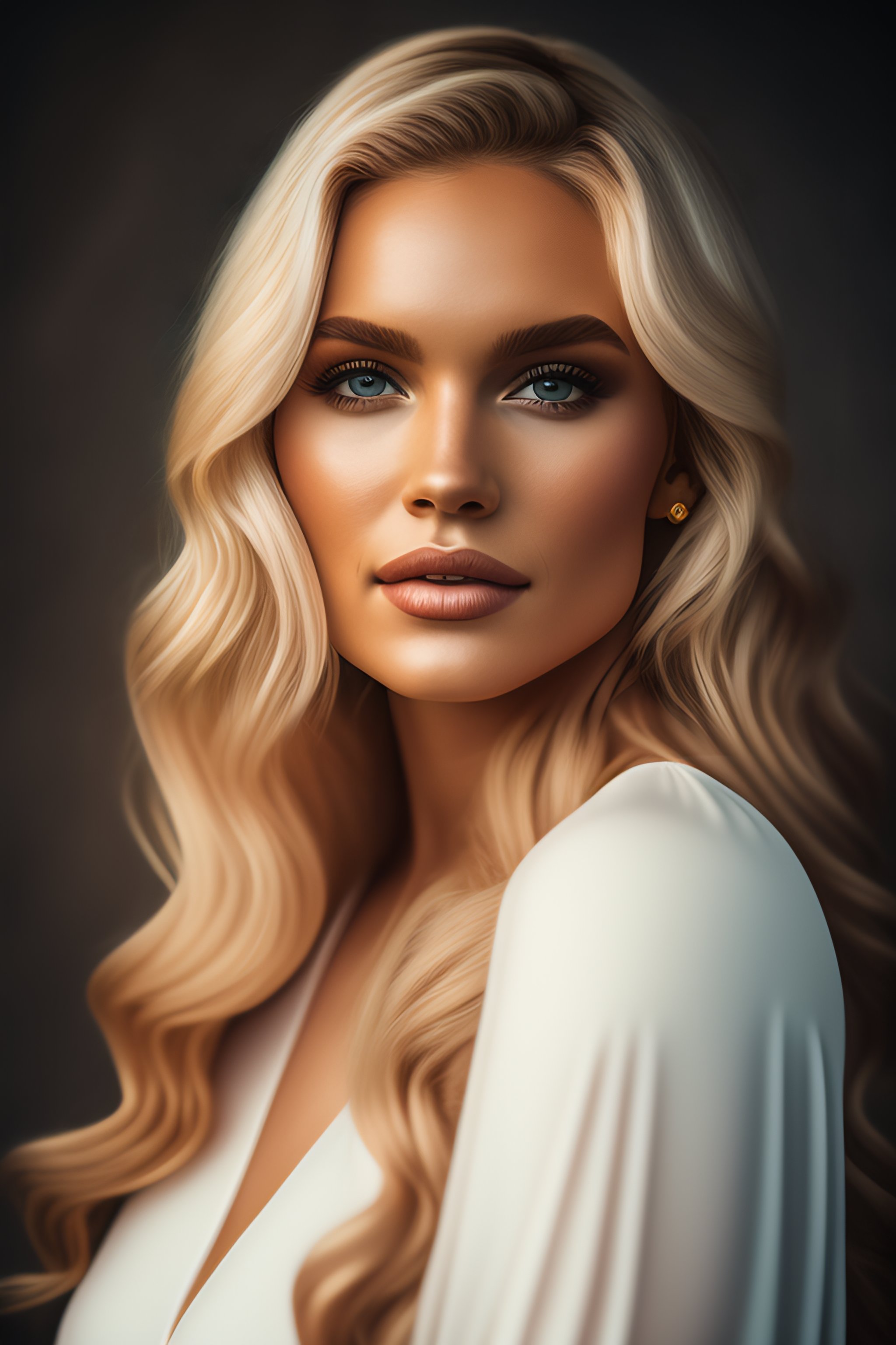 Lexica - A portrait of a beautiful blonde woman, fine - art photography ...