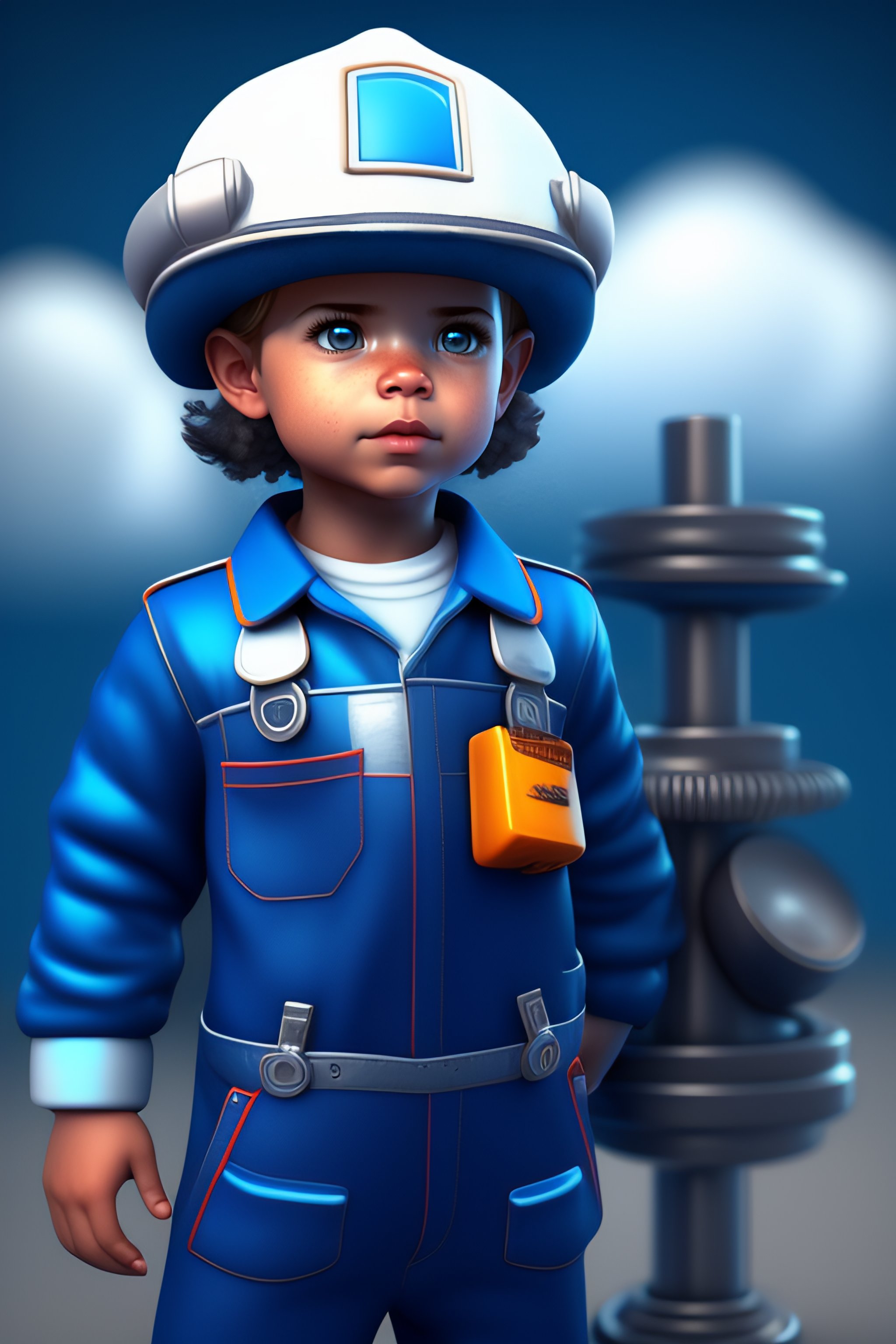 Lexica - Mechanic care of a car man 3d blue overalls cartoon, fantasy ...
