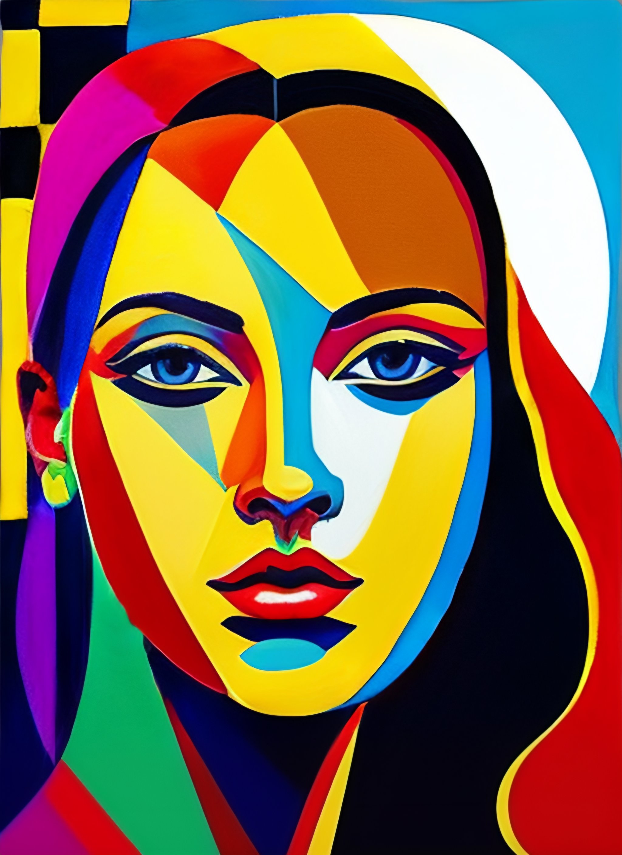 Lexica - Picasso painting girl face cubism