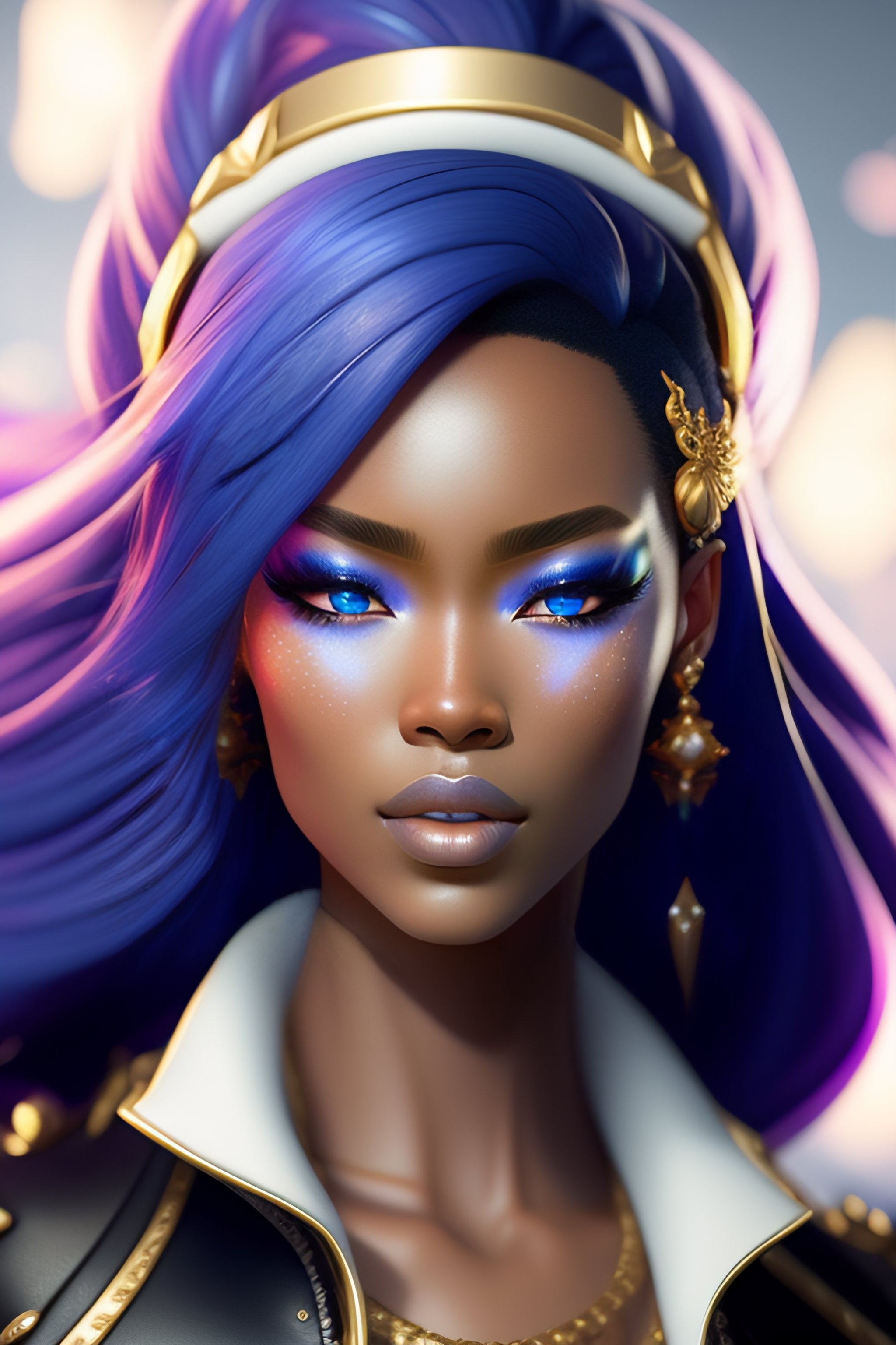 Lexica - Portrait Anime jinx from league of legends afro style sharp ...