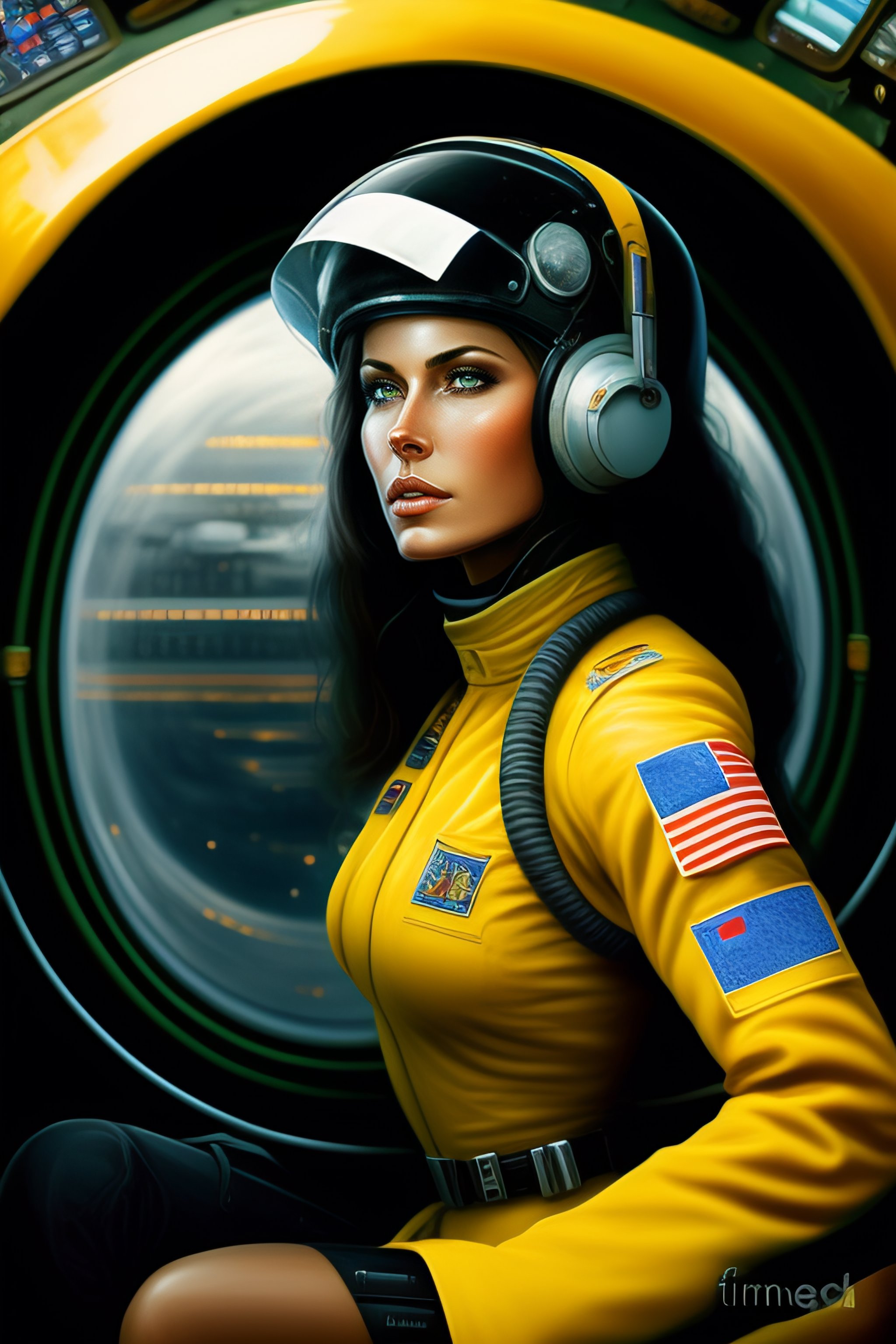 Lexica - Cyborg pilot Russian women, interior cockpit, hyperdetailed ...