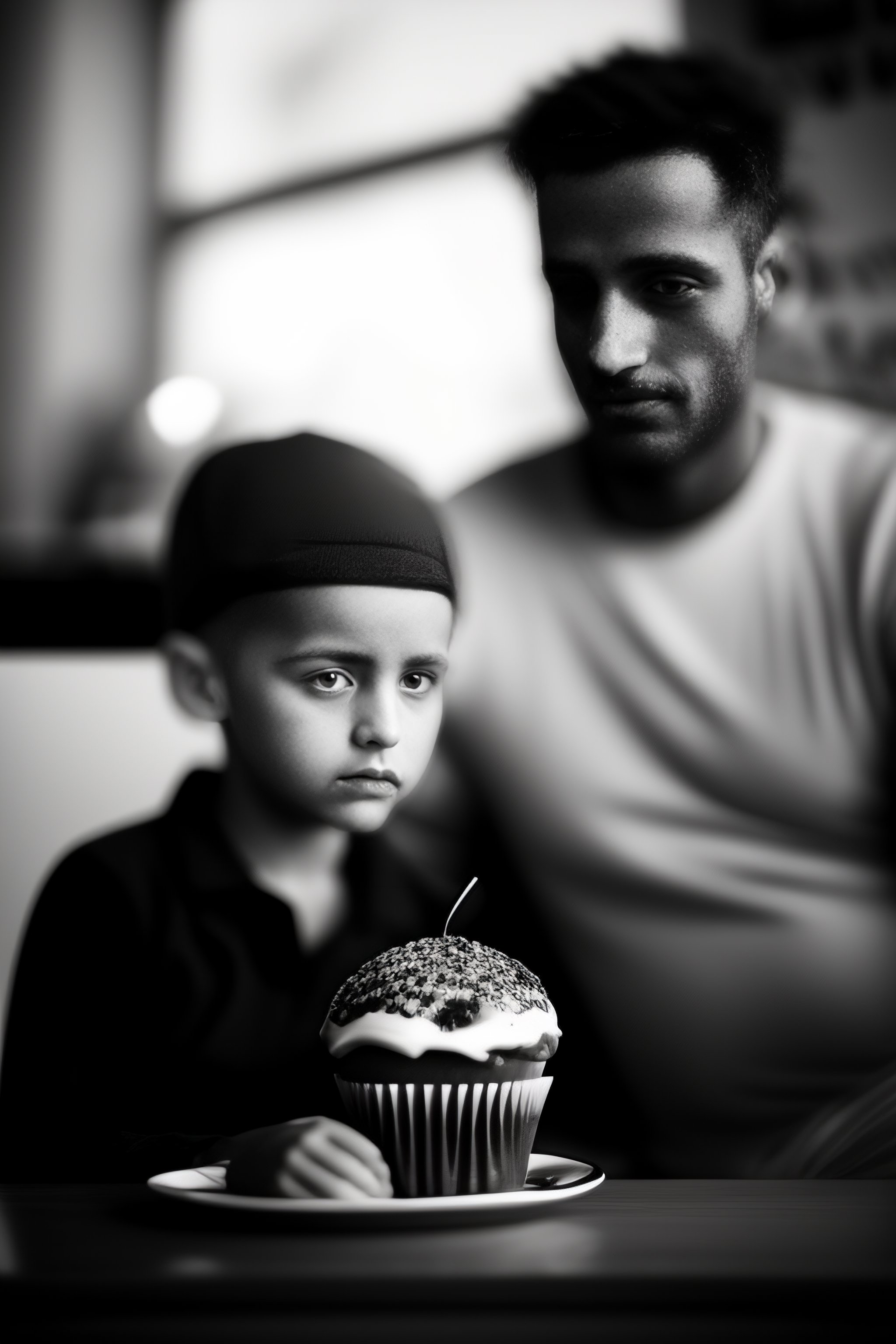 Lexica - A PHOTO OF A YOUNG DEFORMED DISABLED COUPLE SITTING IN A CAFE ...