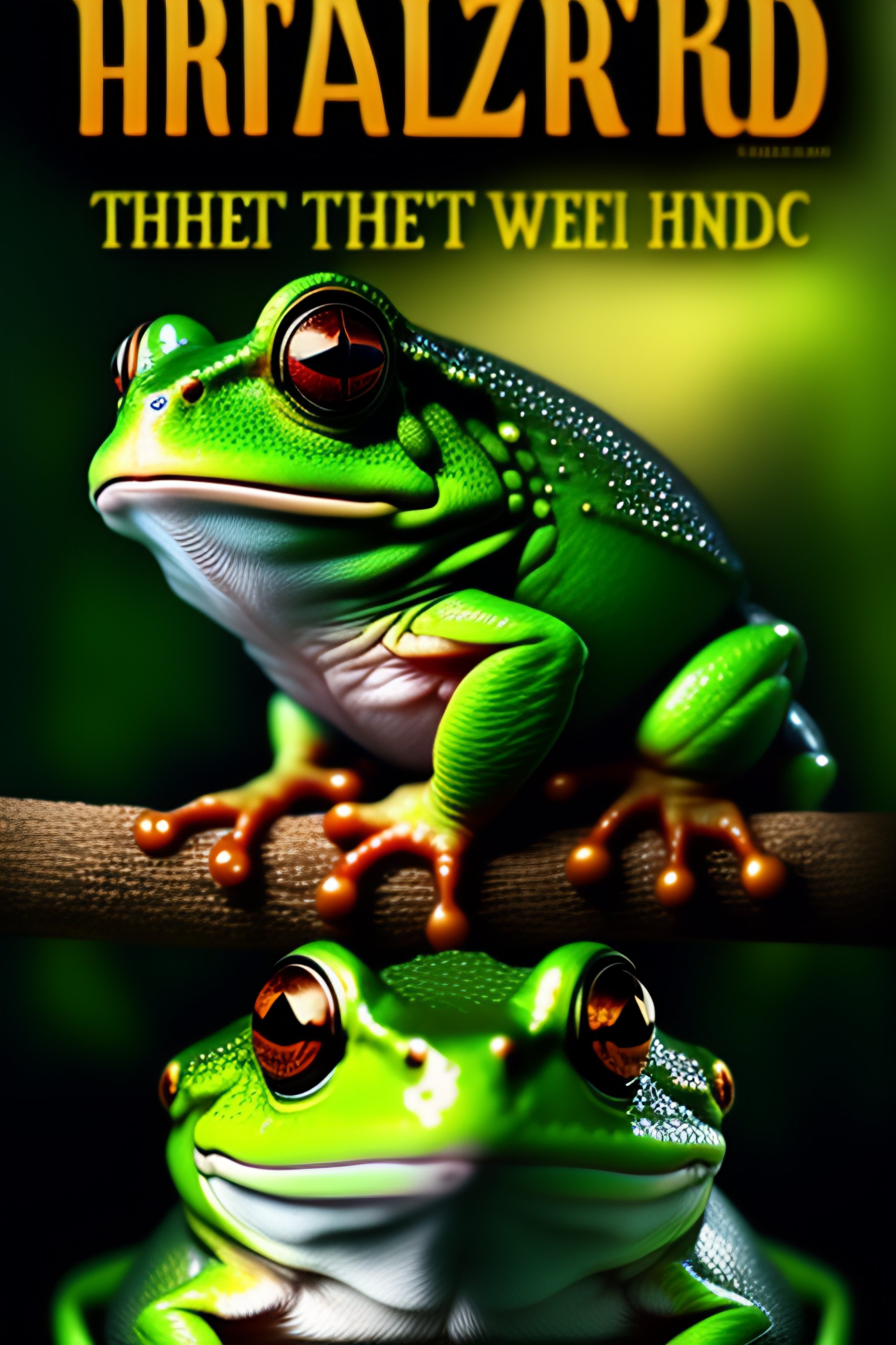 Lexica - Wizard enslaving humanoid frogs, movie poster