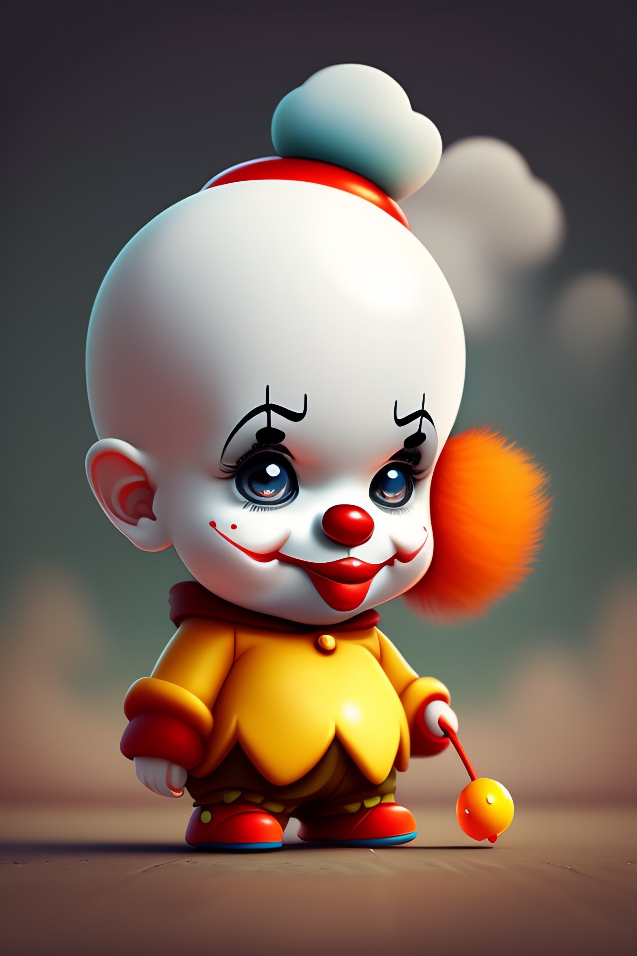 Lexica - Cute and adorable cartoon, it clown, baby, fantasy, dreamlike ...