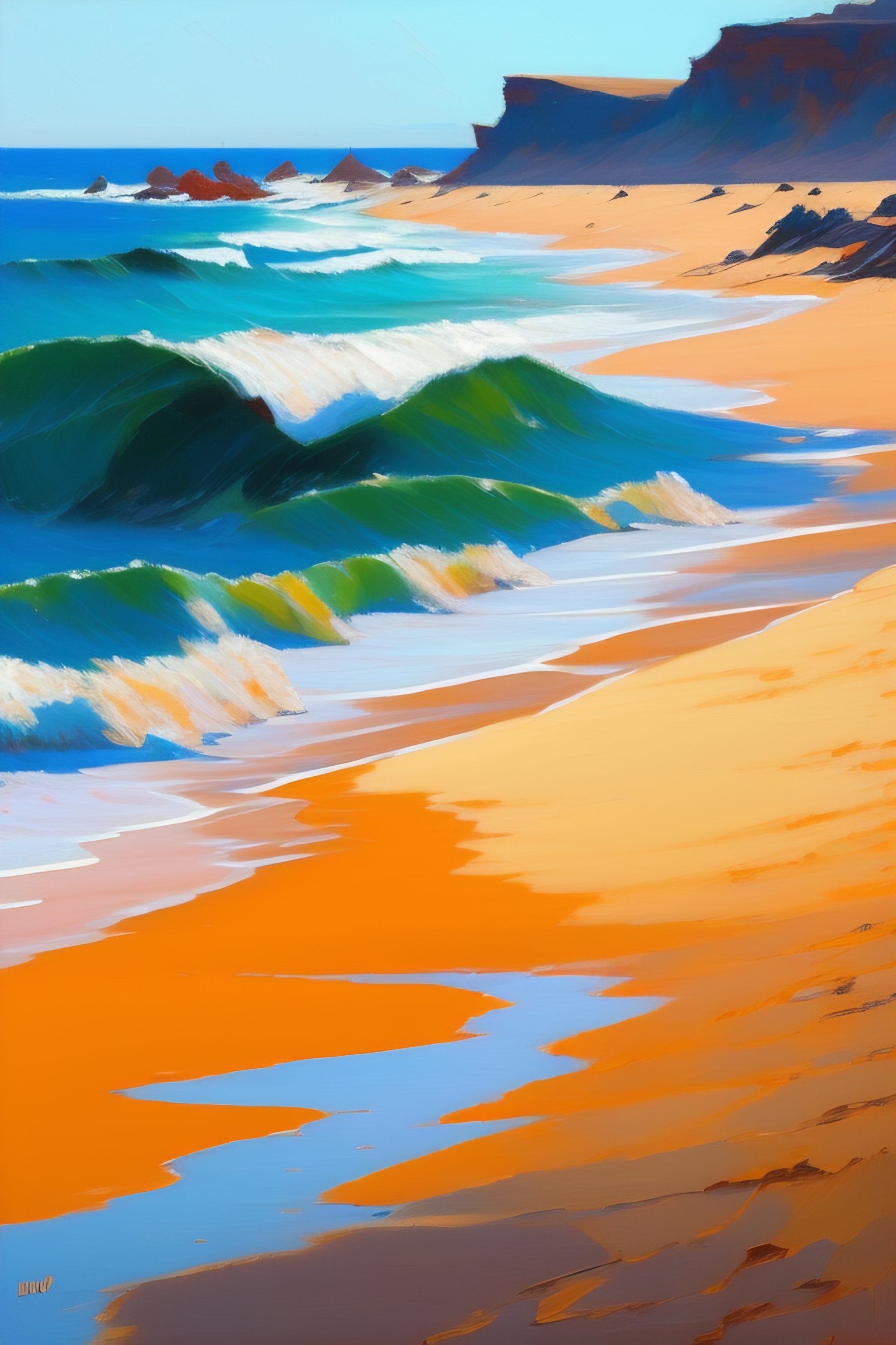 Lexica - "Minimalist Beach Scene Alone", by Erin Hanson, Donato ...