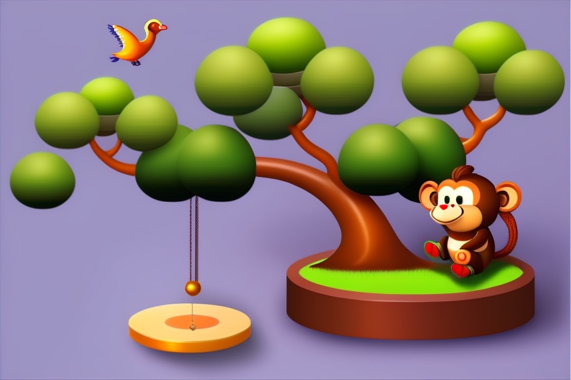 Lexica - Scene 1: Monkey Swinging on a Tree Imagine a lush green forest ...