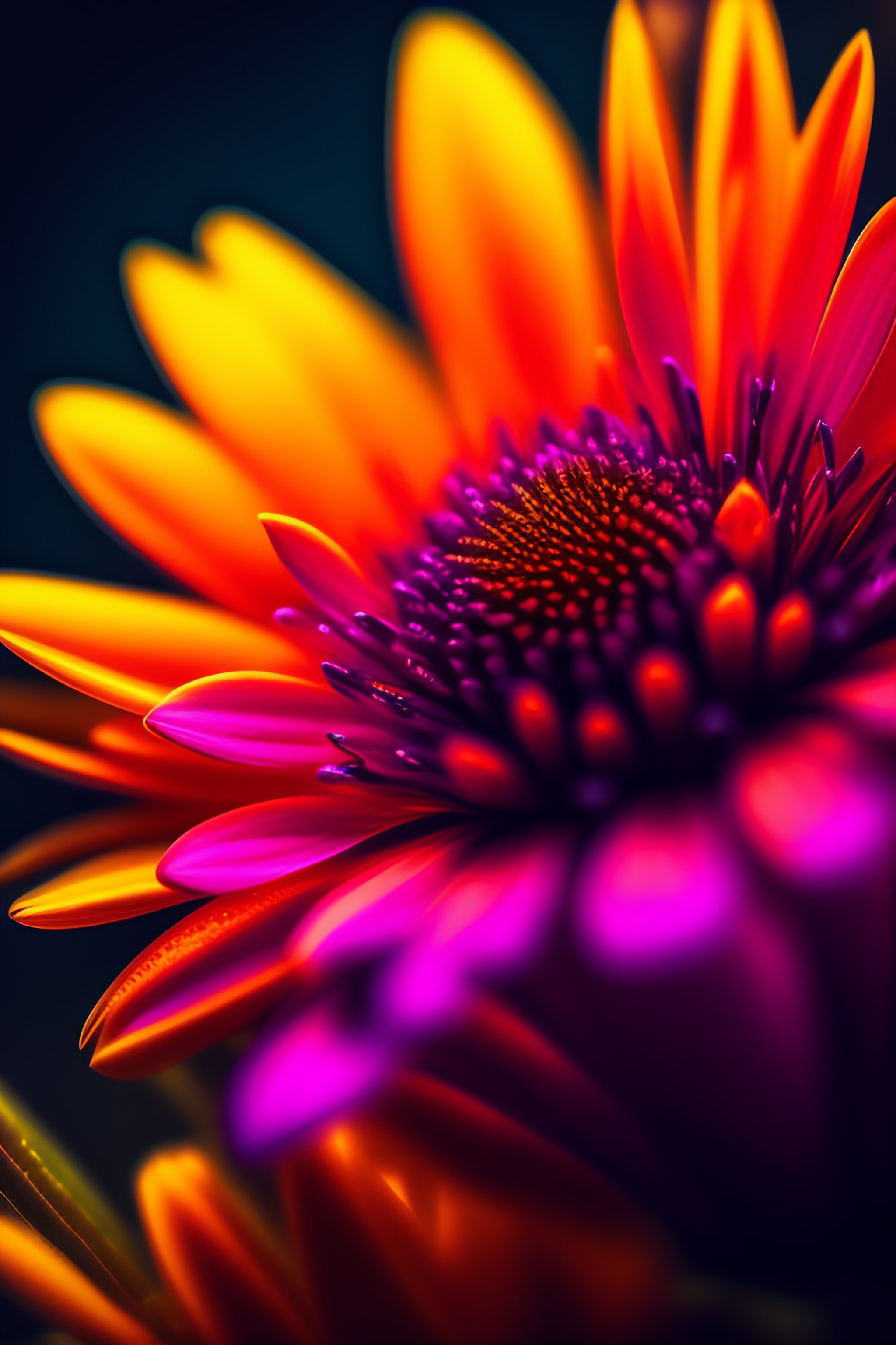 Lexica - A macro shot of a flower, cyberpunk, future, hi-resolution ...