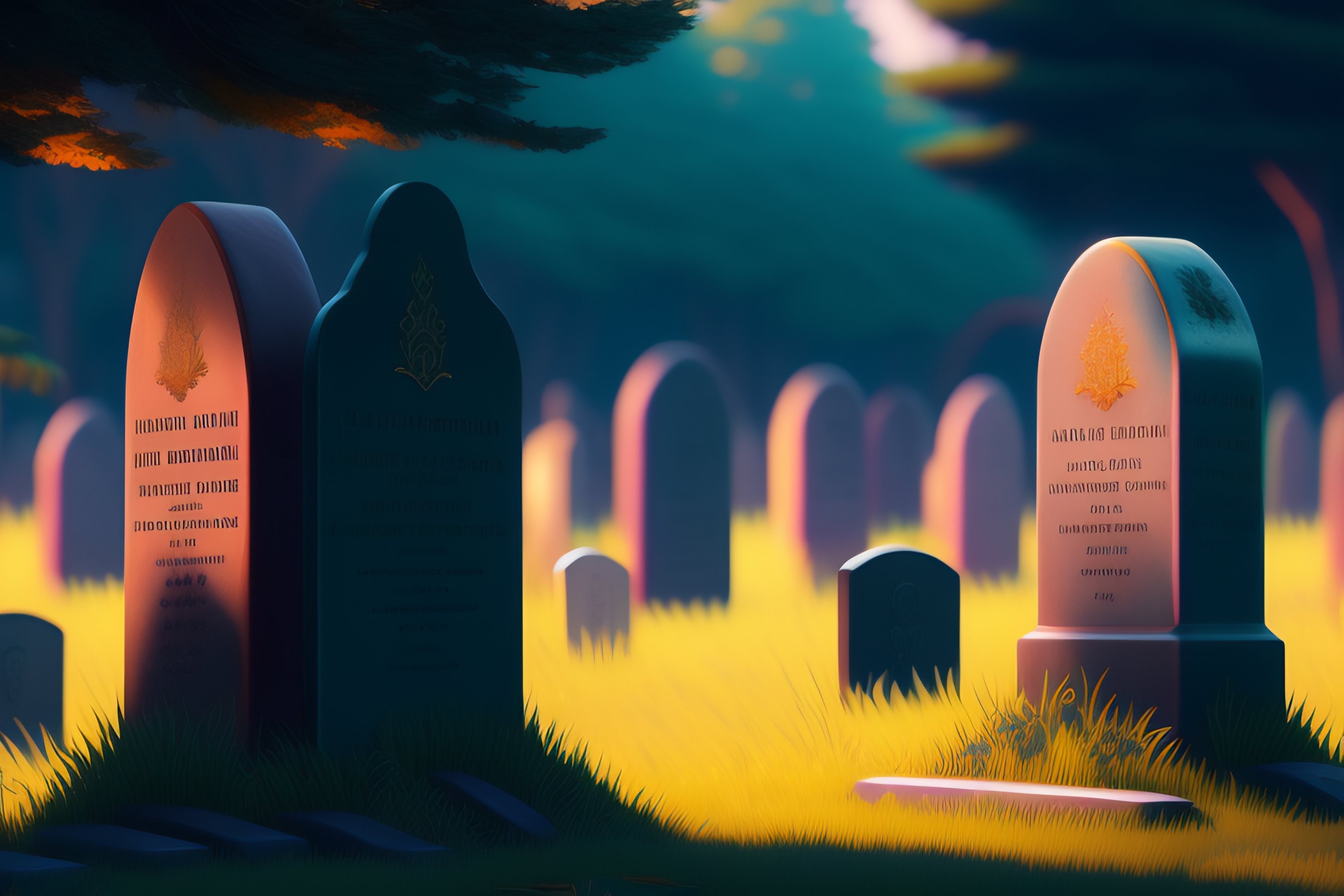 Lexica - Graveyard with basic headstones, canadian, highly detailed ...