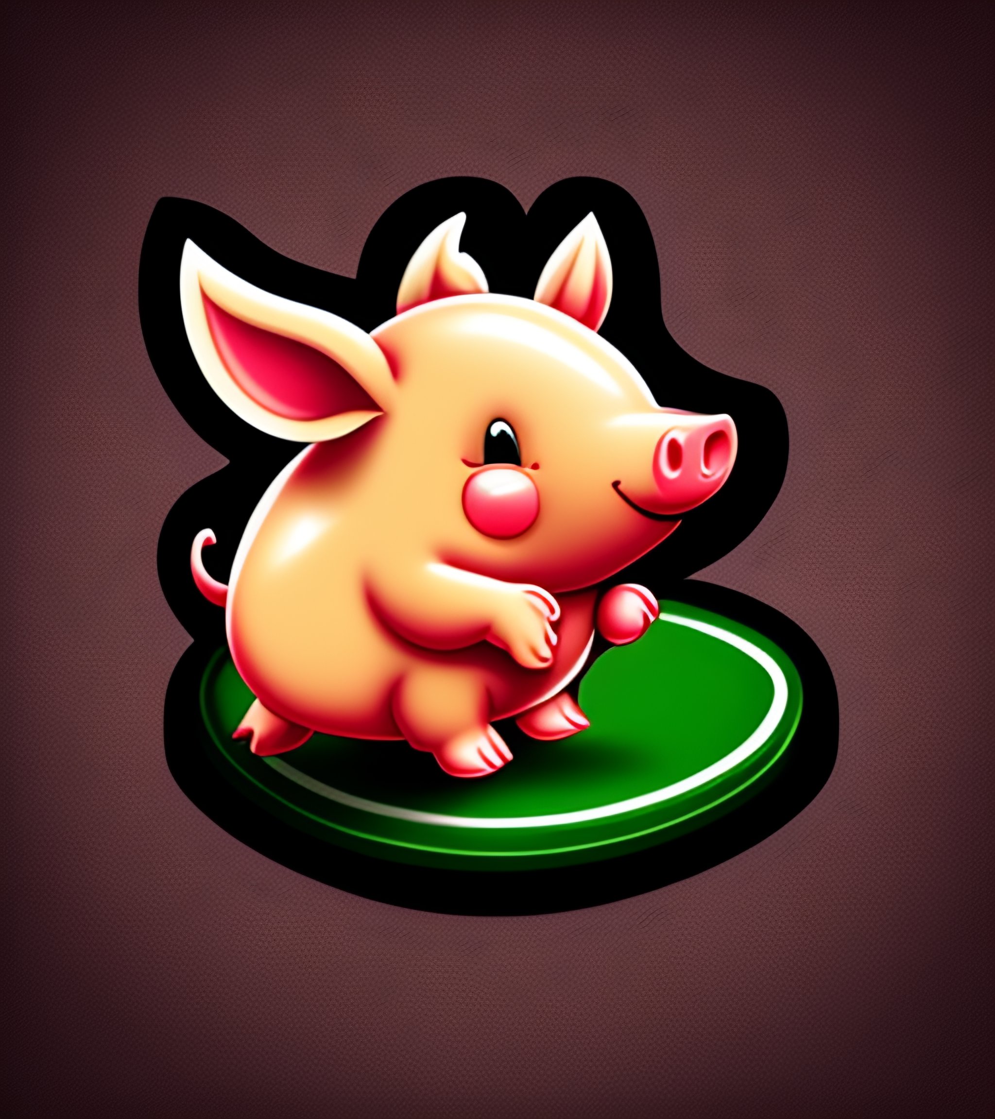 Lexica - Cute flying pig with wings, gambling at casino , cartoon logo ...