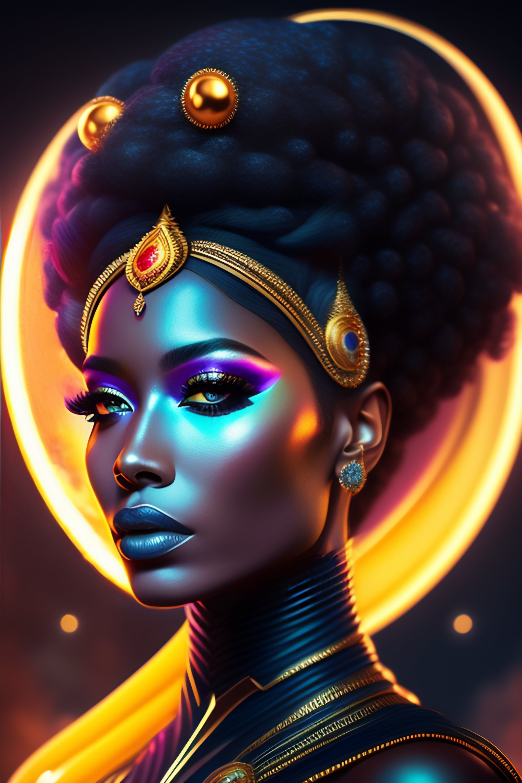 Lexica - Queen godess, alien, plavalaguna, futuriste 4k réaliste