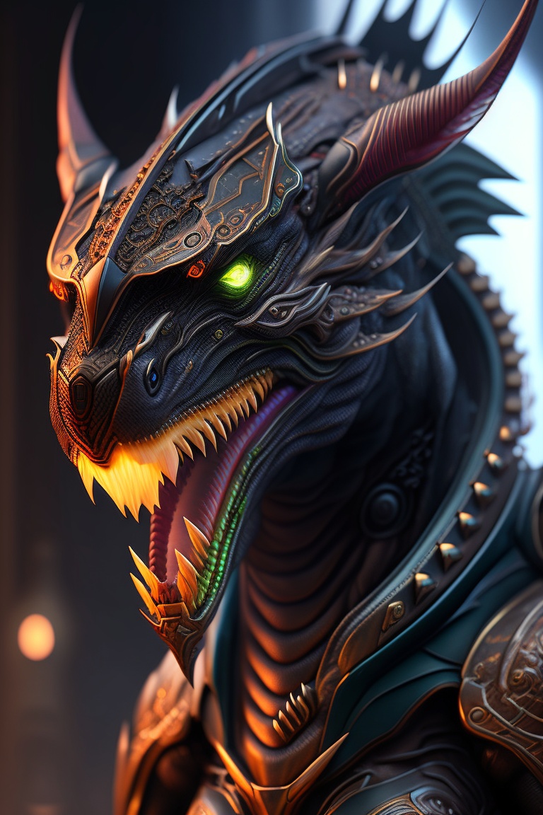 Lexica - A dark, biomechanical dragon based on the alien in the Alien ...