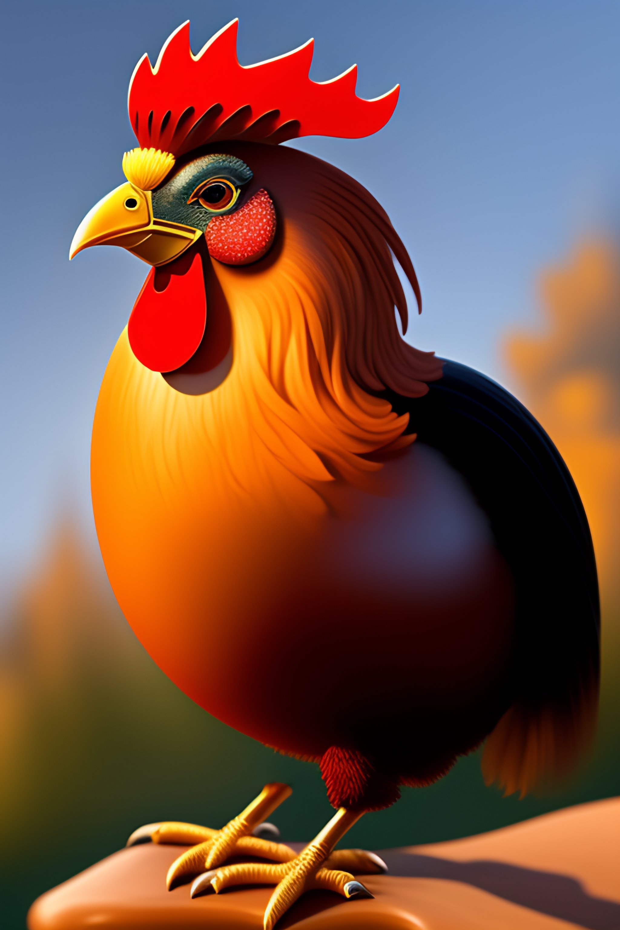 Lexica - Peter sterling as a cartoon rooster