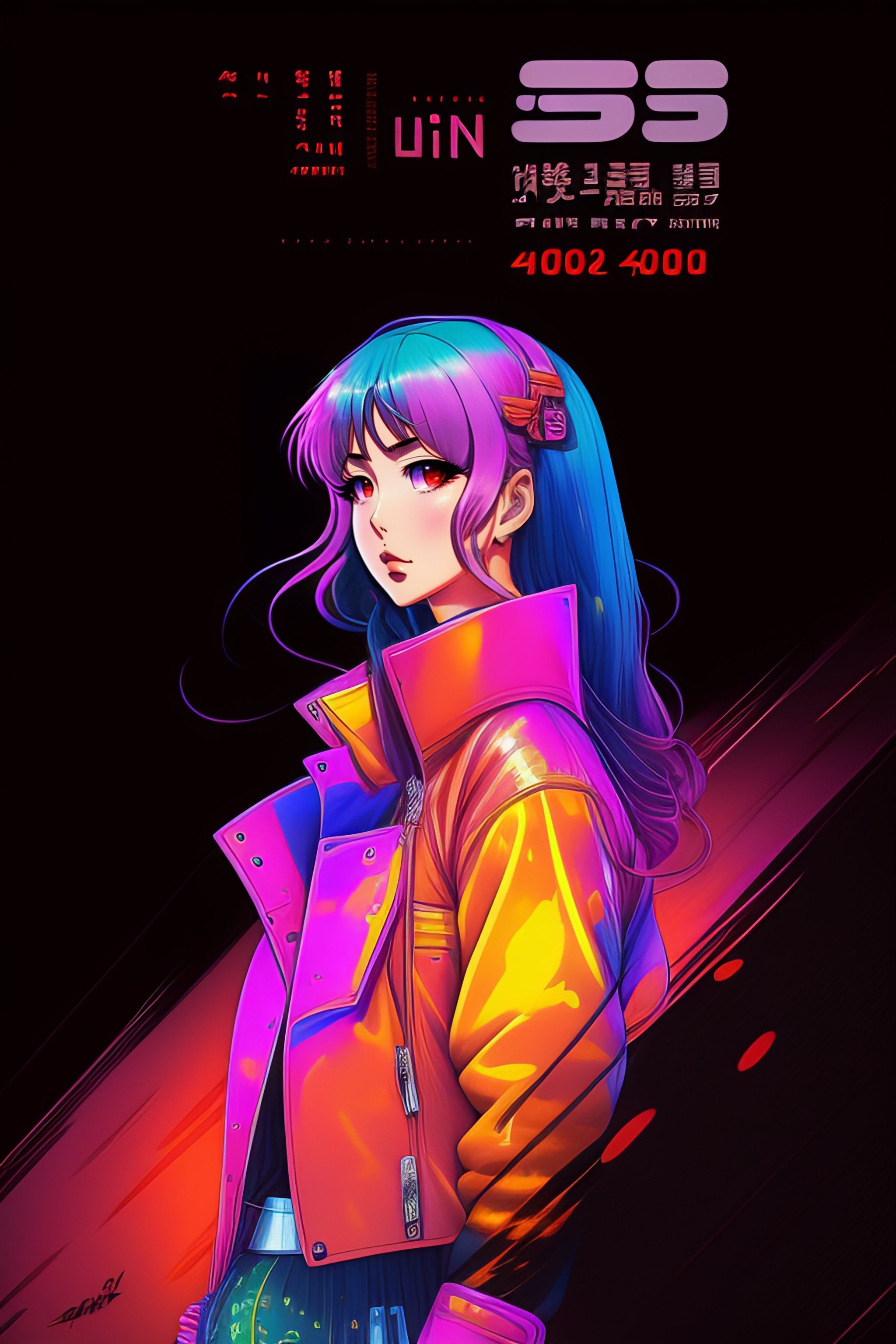 Lexica - Haute couture in the style of 90's vintage anime, neon, akira ...