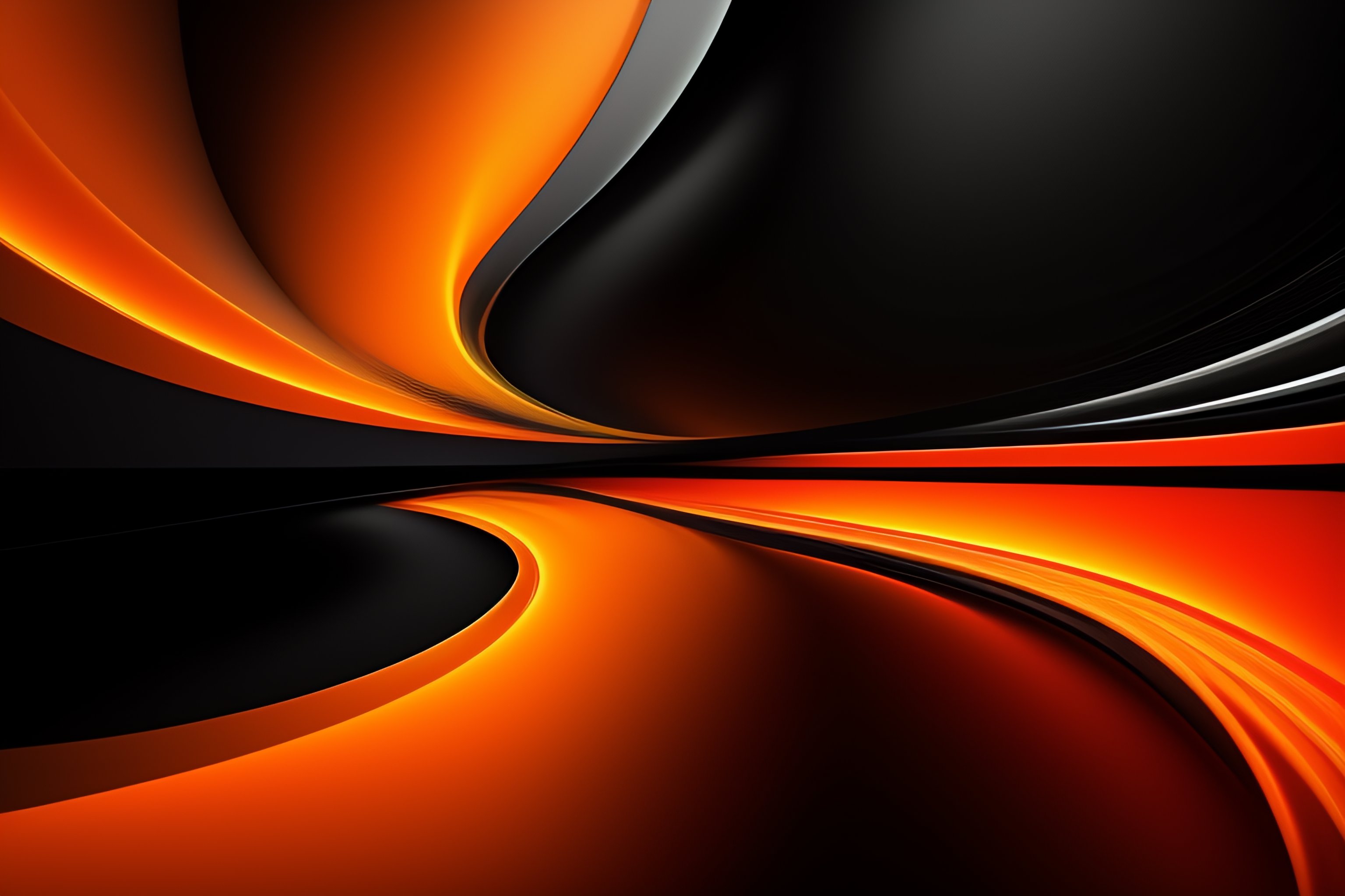Lexica - 7D Abstract illusion black orange design