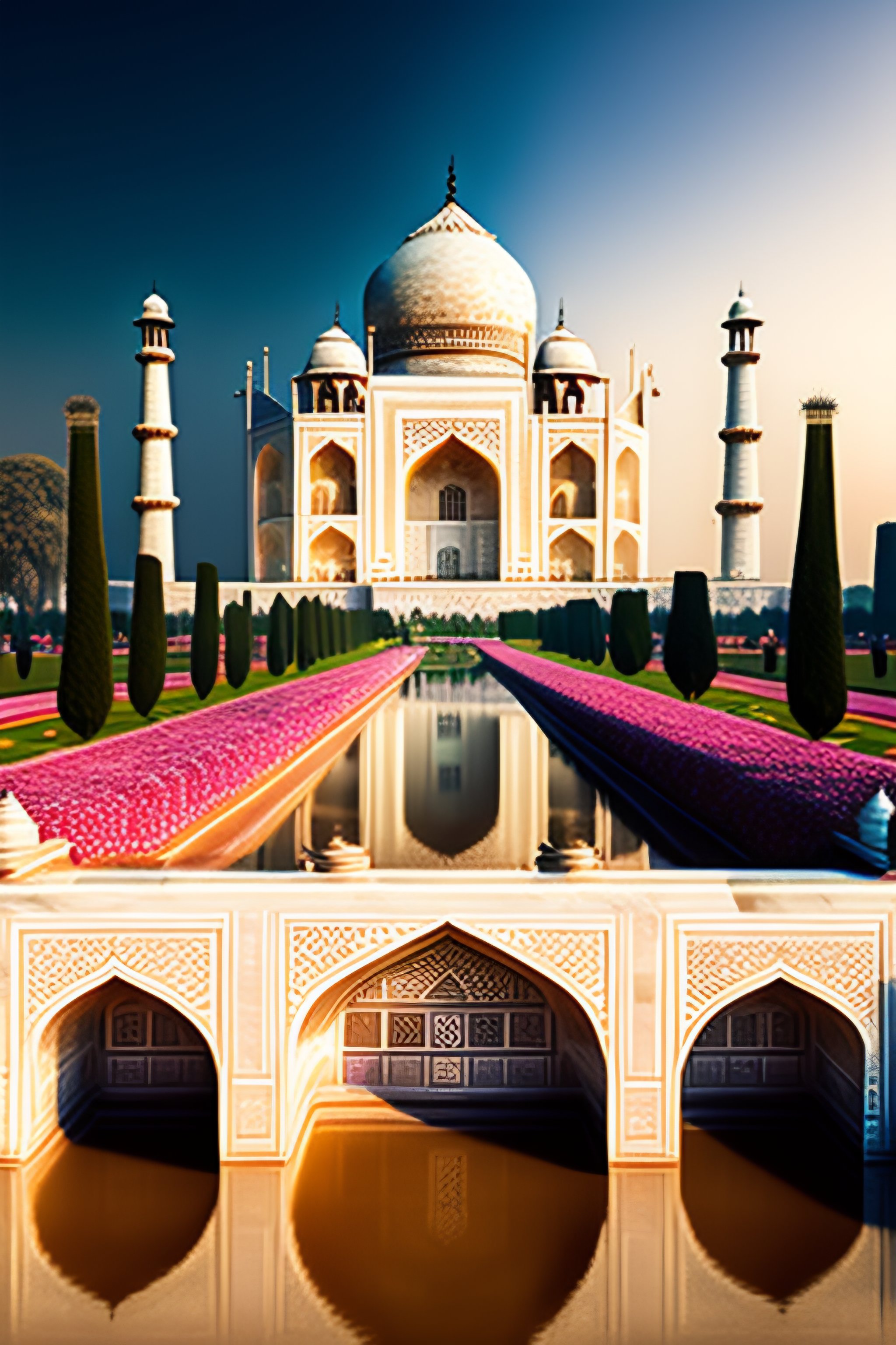 Lexica - The Taj Mahal is an ivory-white marble mausoleum on the south ...