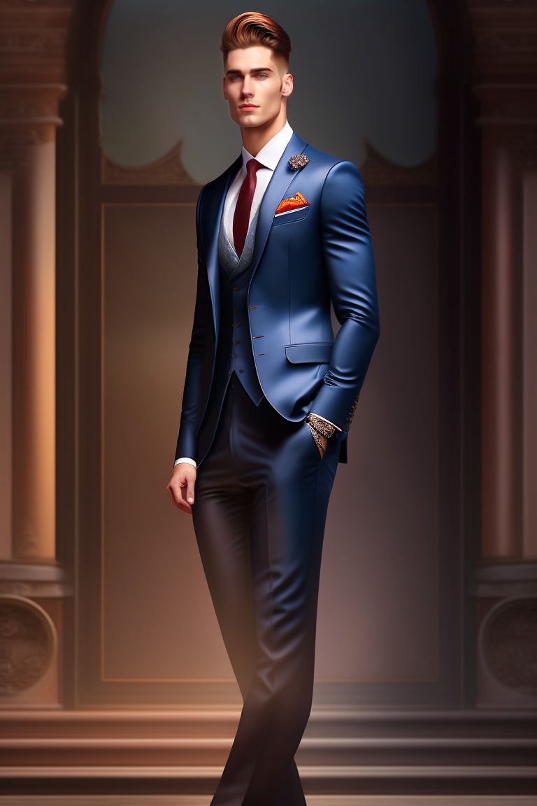 Lexica - A tall gentleman, attractive genius.