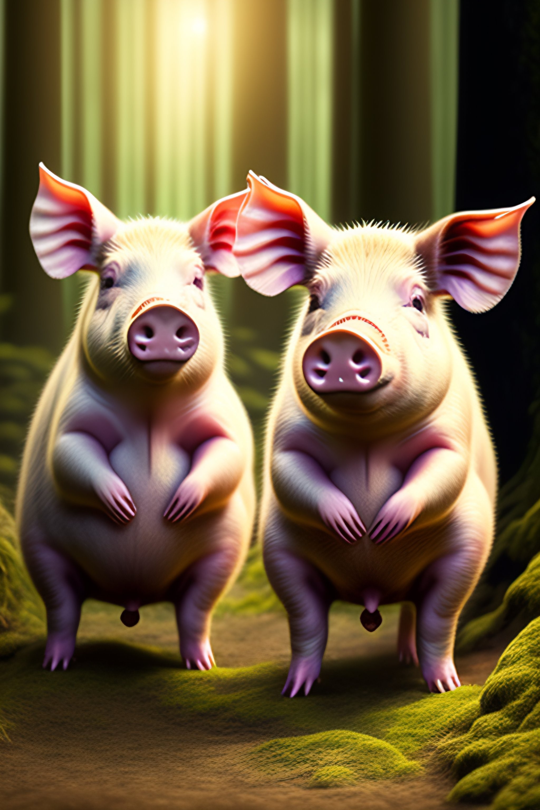 Lexica - Three pigs in a forest dancing