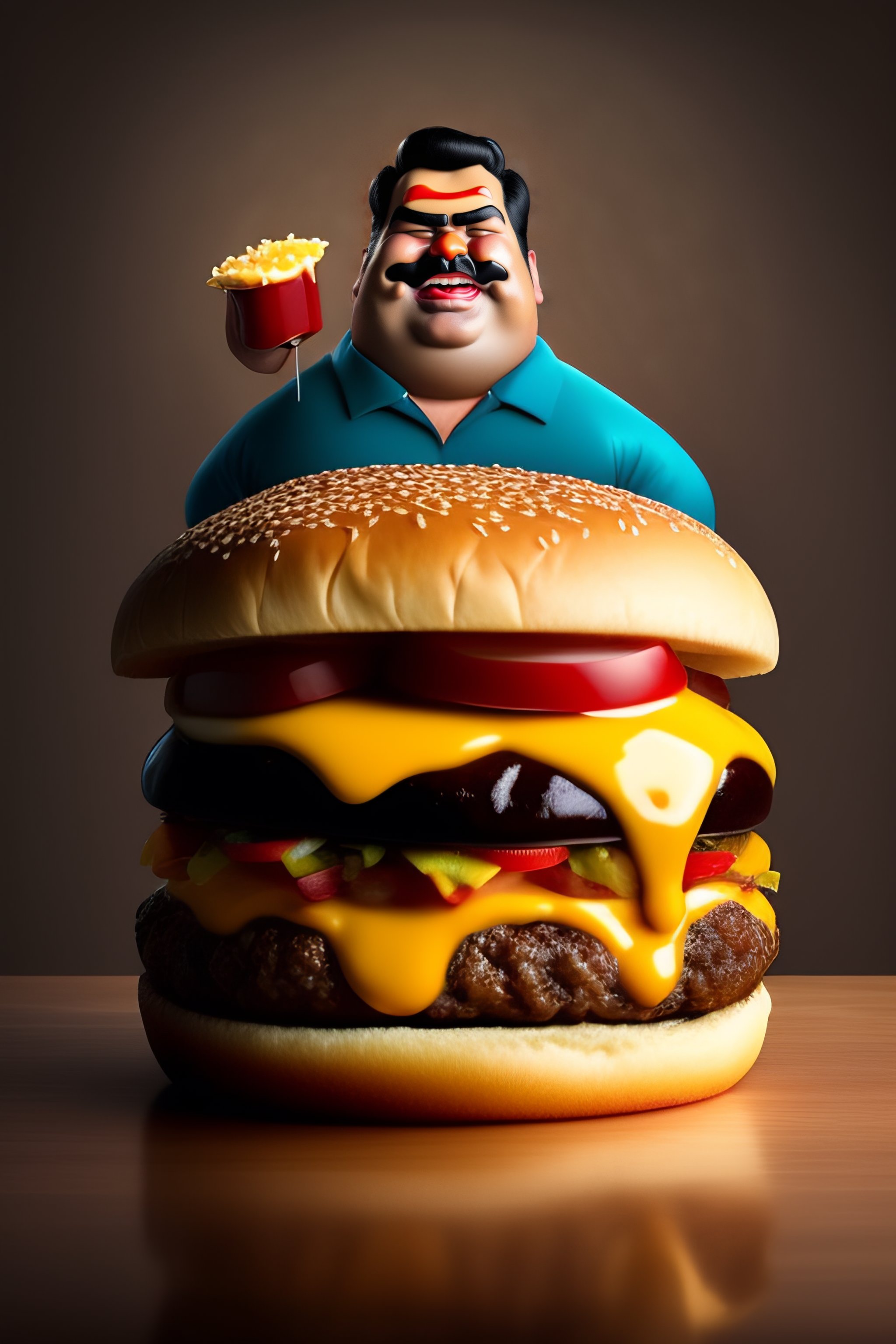 Lexica - The Cheeseburger is a formidable supervillain with a rotund ...