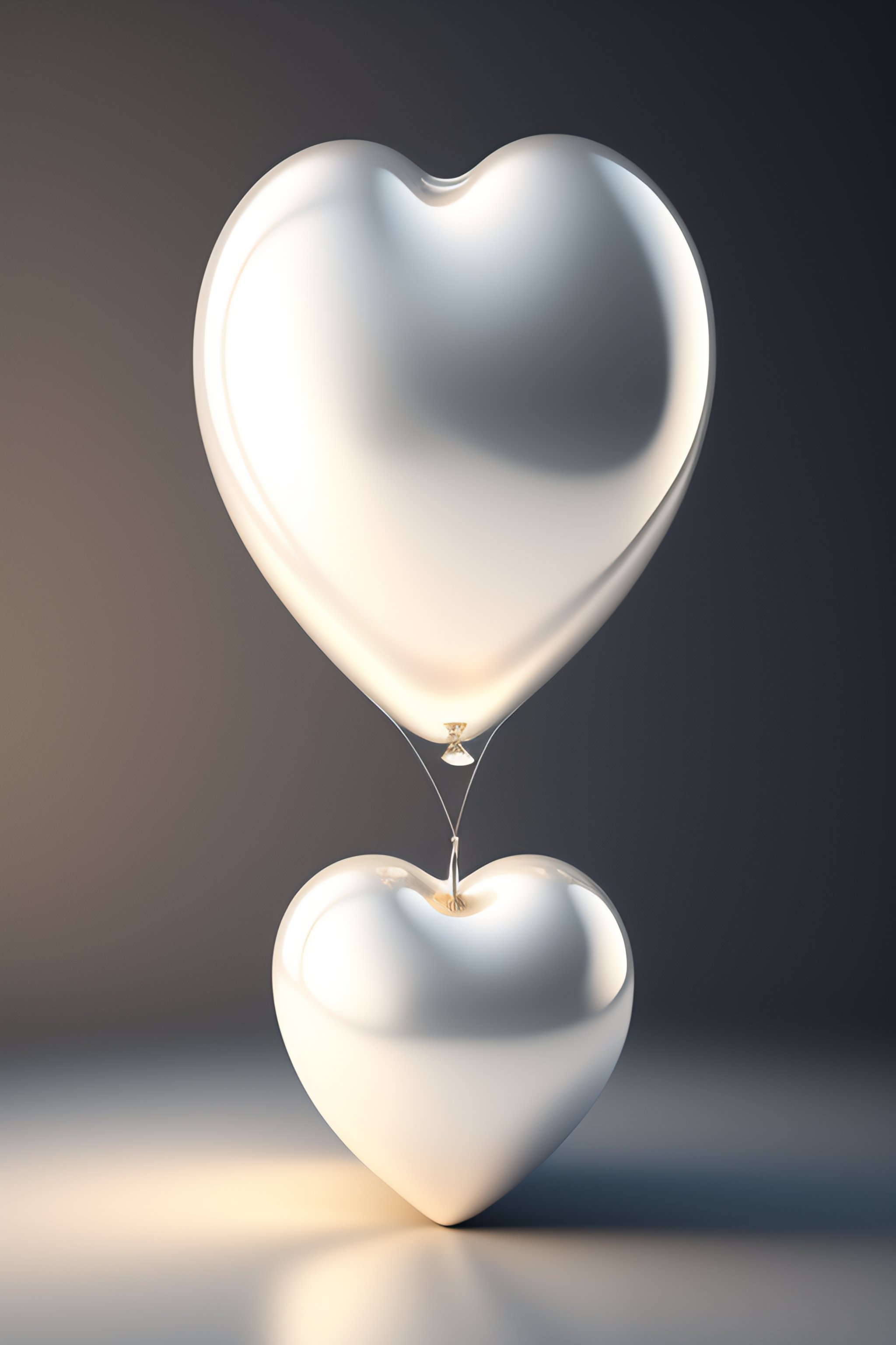 Lexica - White heart balloon, 8k resolution, 4k, HD, hyper realistic ...