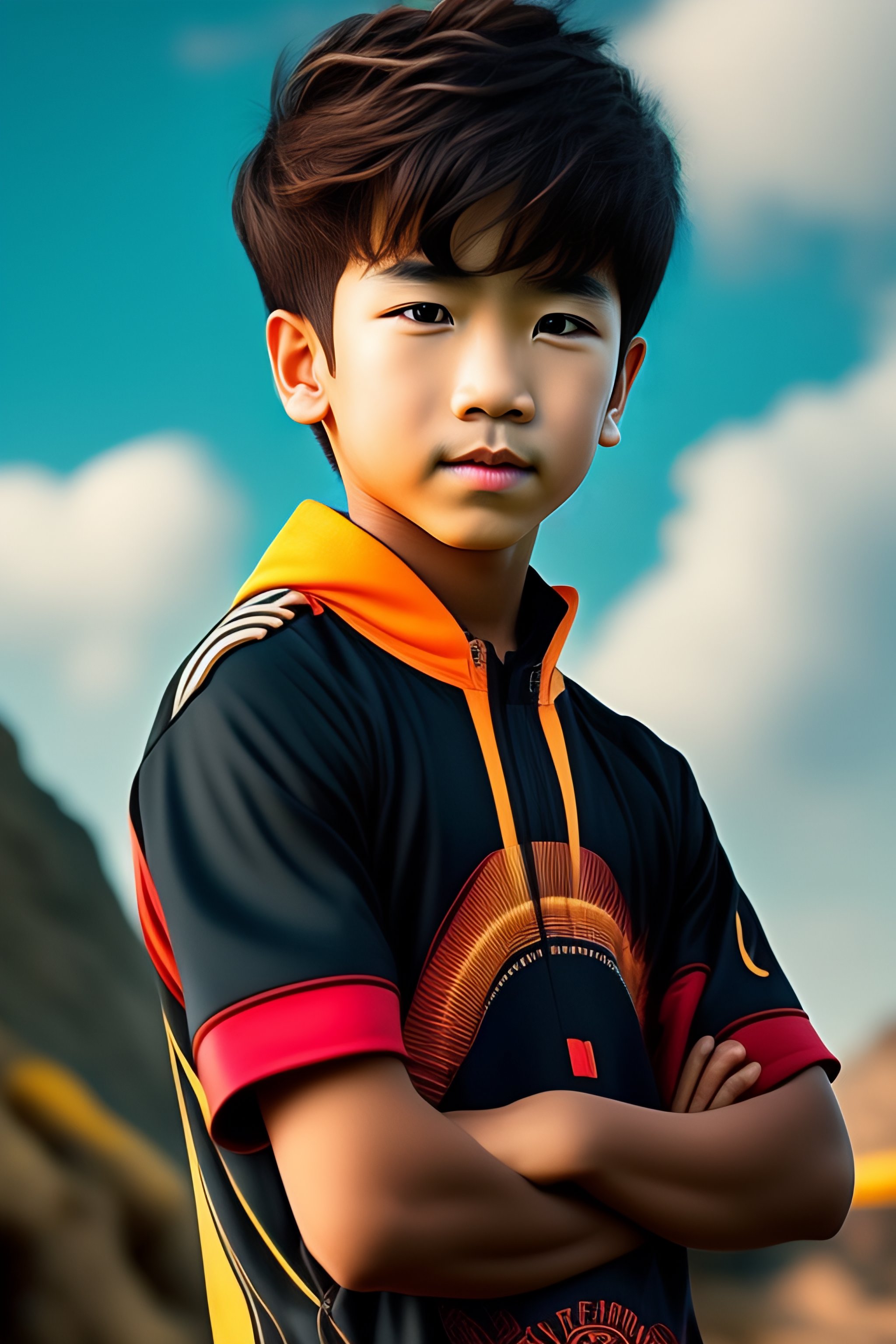 Lexica - Juni art style boy full height