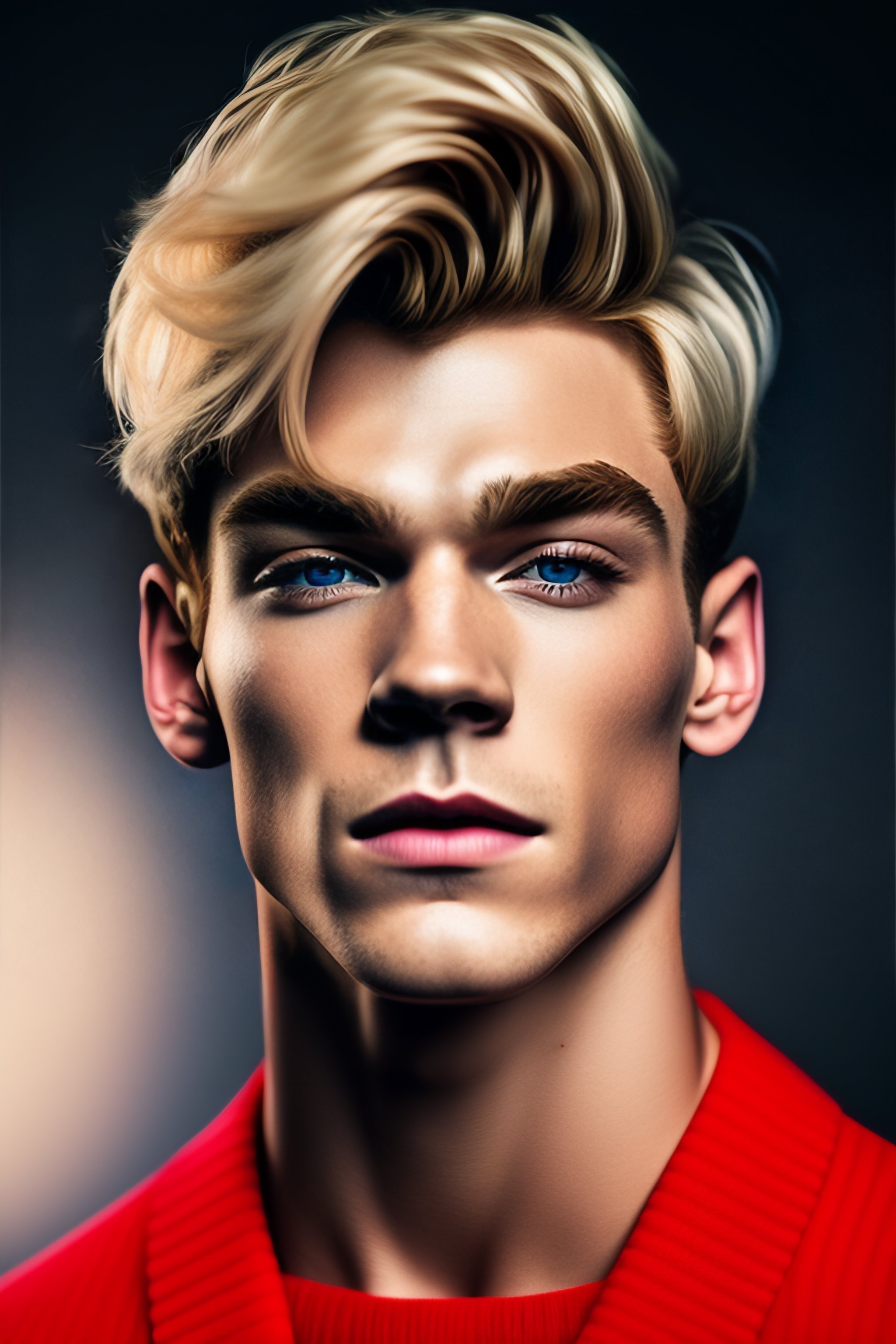 Lexica - Mid-body Portrait of 20 year old Ross Lynch, short hair ...