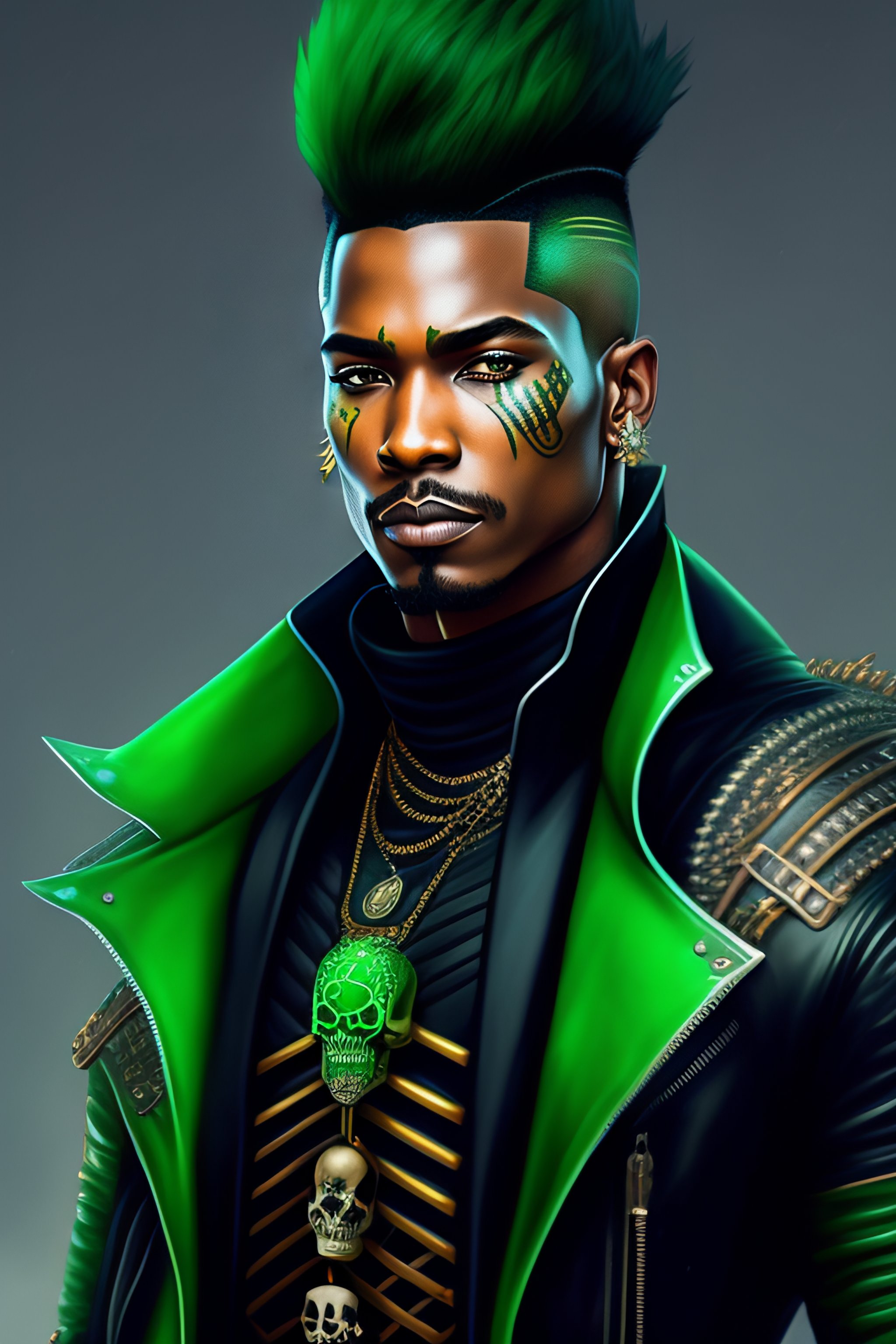 Lexica - Hyper detailed full body fine art portrait of skeleton punk ...