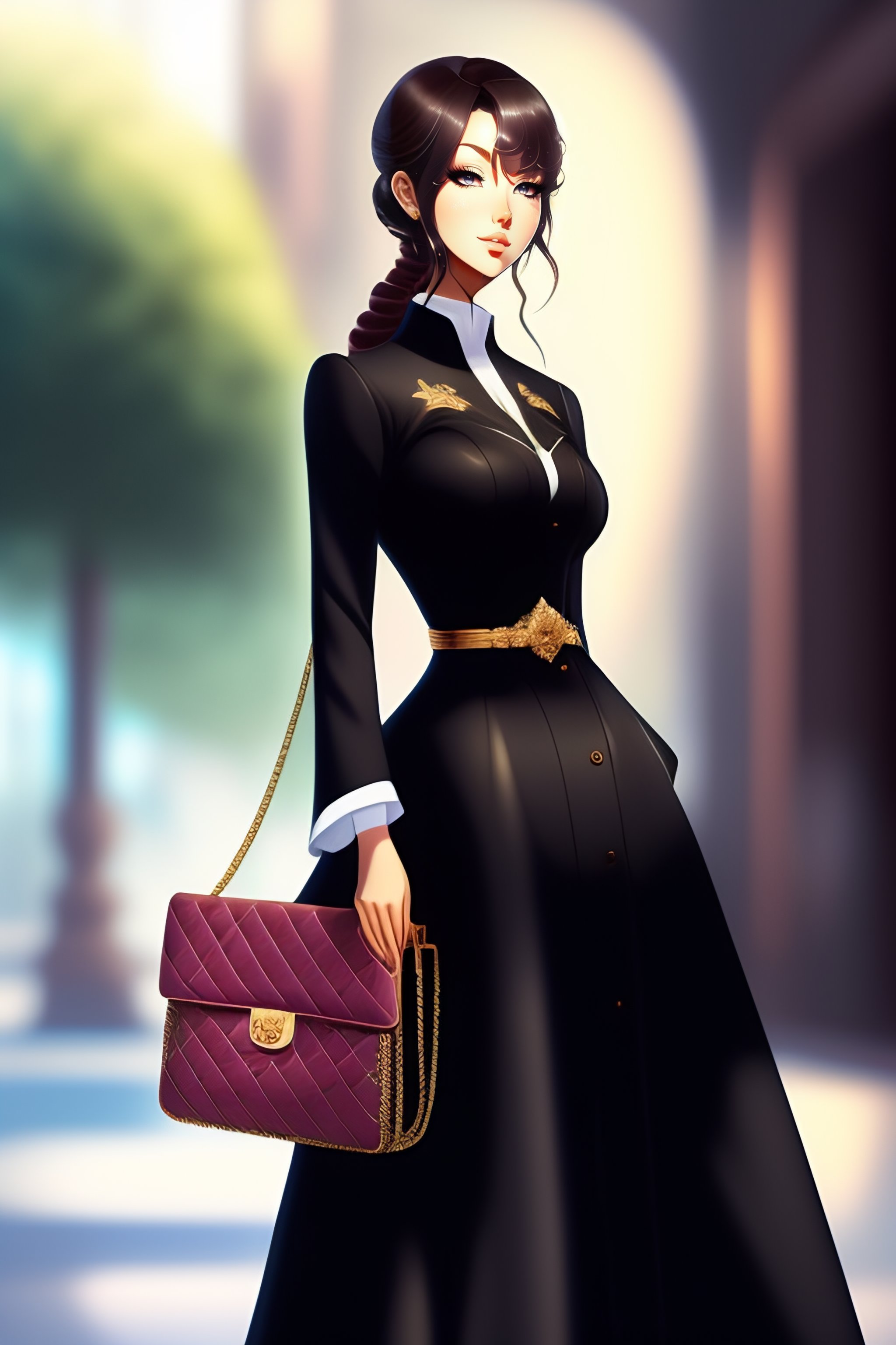 Lexica - Sharp very well detailed anime cartoon of a woman wearing a ...