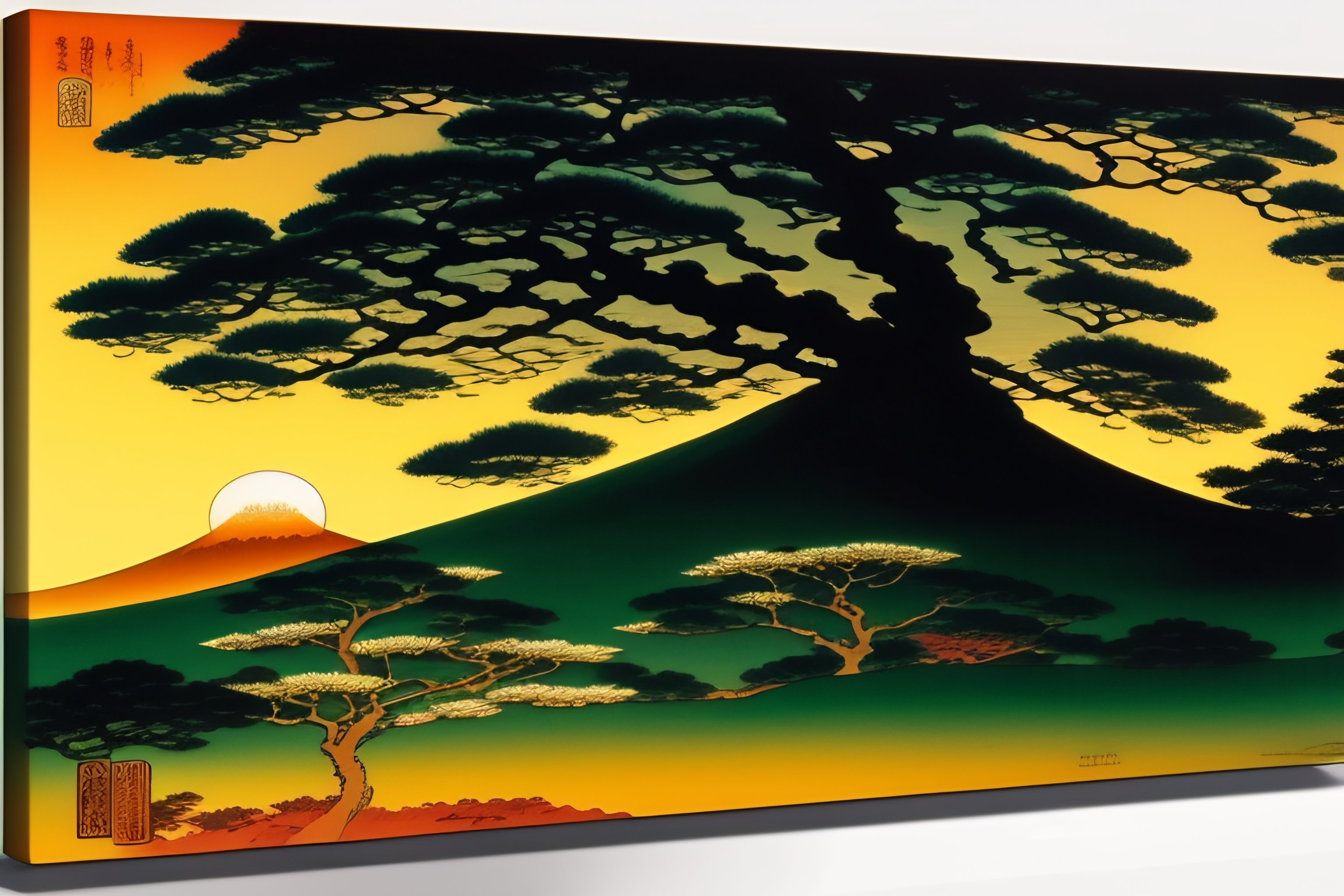 Lexica - Mango tree in the moonlight by hokusai, studio ghibli ...