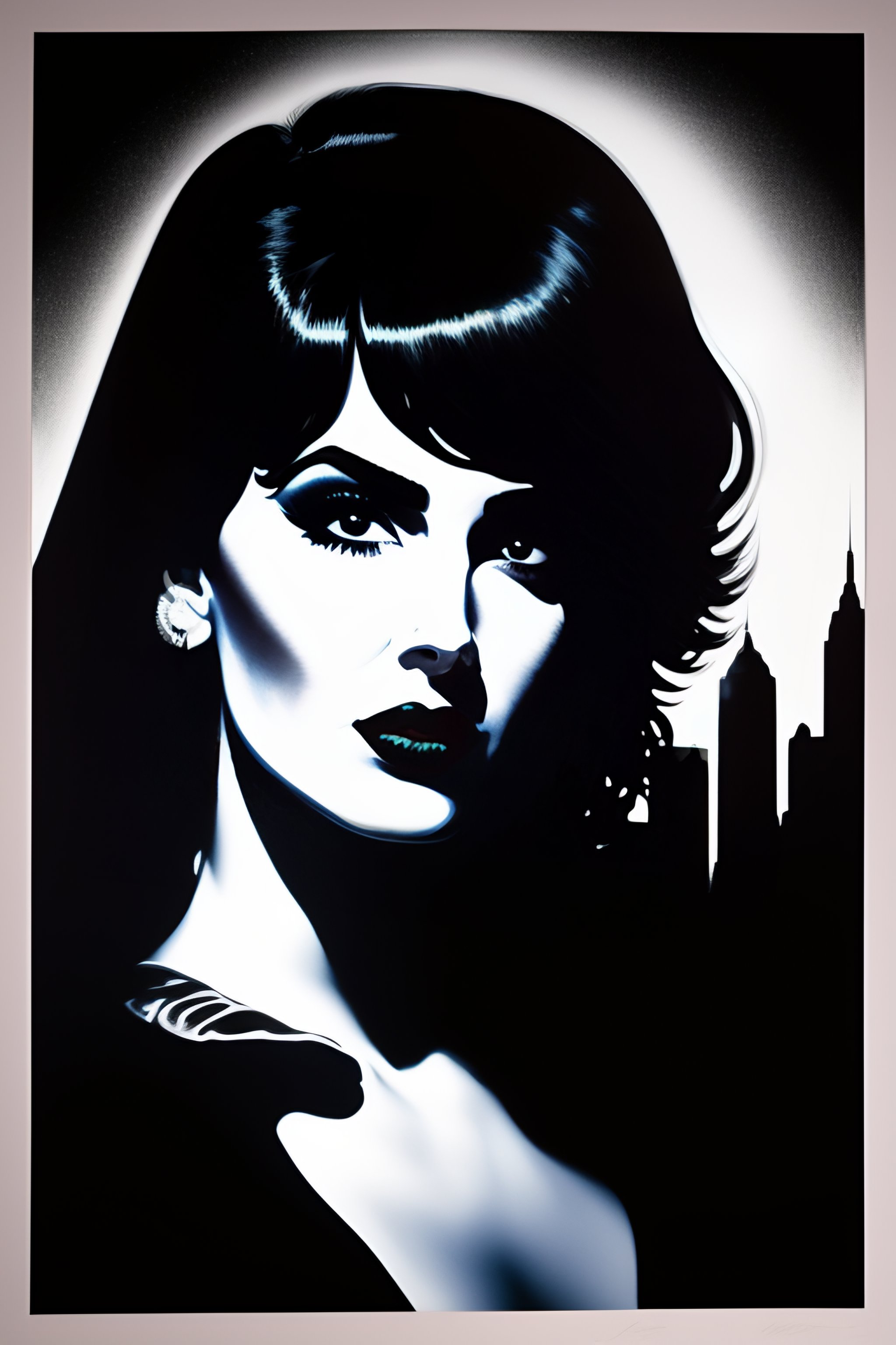 Lexica - Dark and mysterious woman with black hair, close-up, black ...