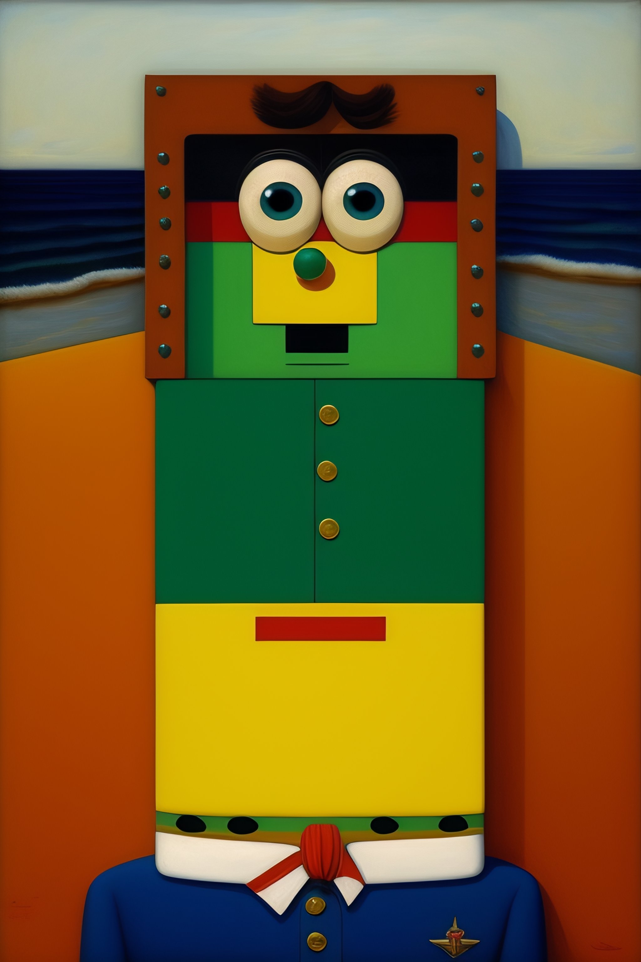 Lexica - Portrait of spongebob, by egon schiele